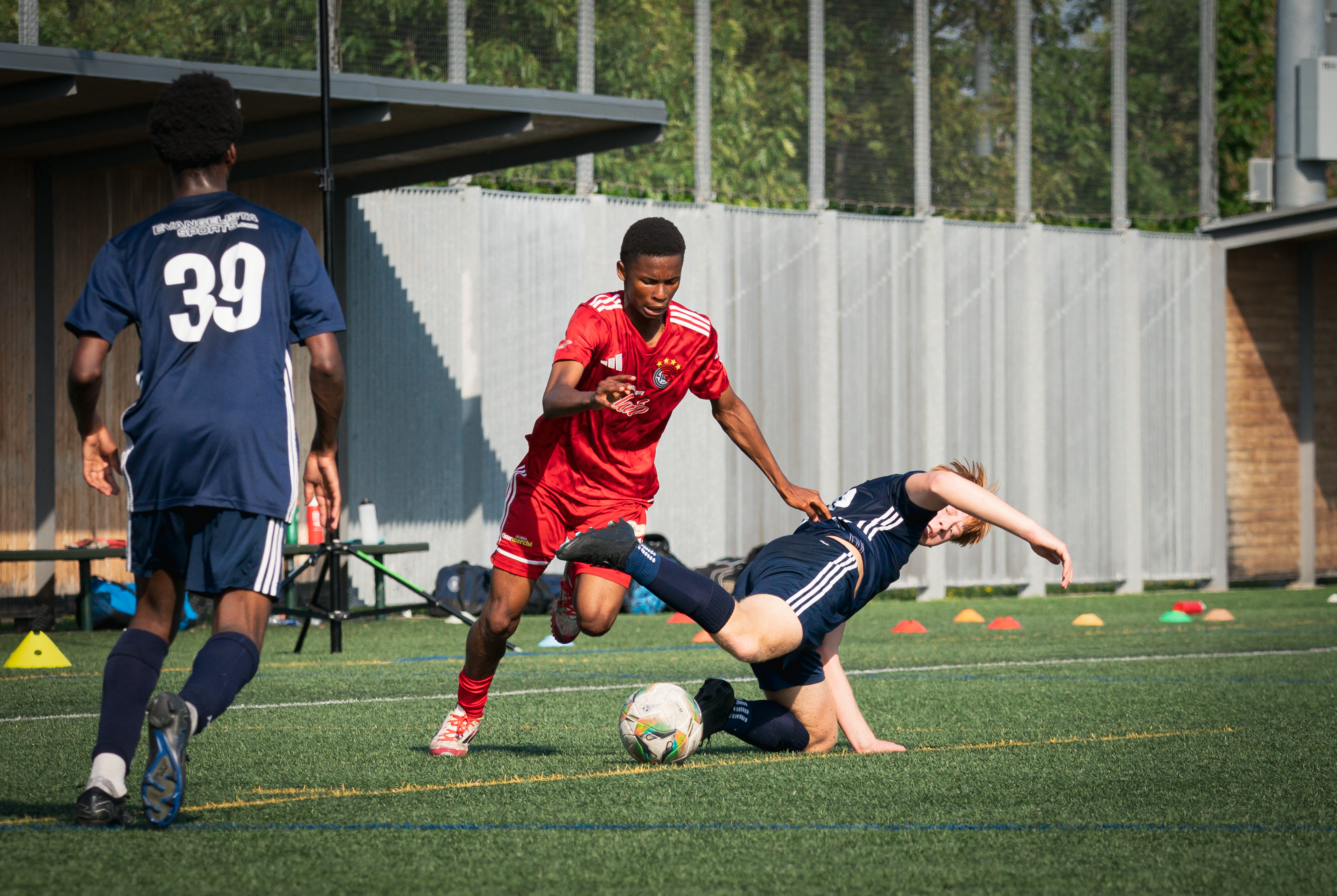 Intense Soccer Match Action in Montreal · Free Stock Photo