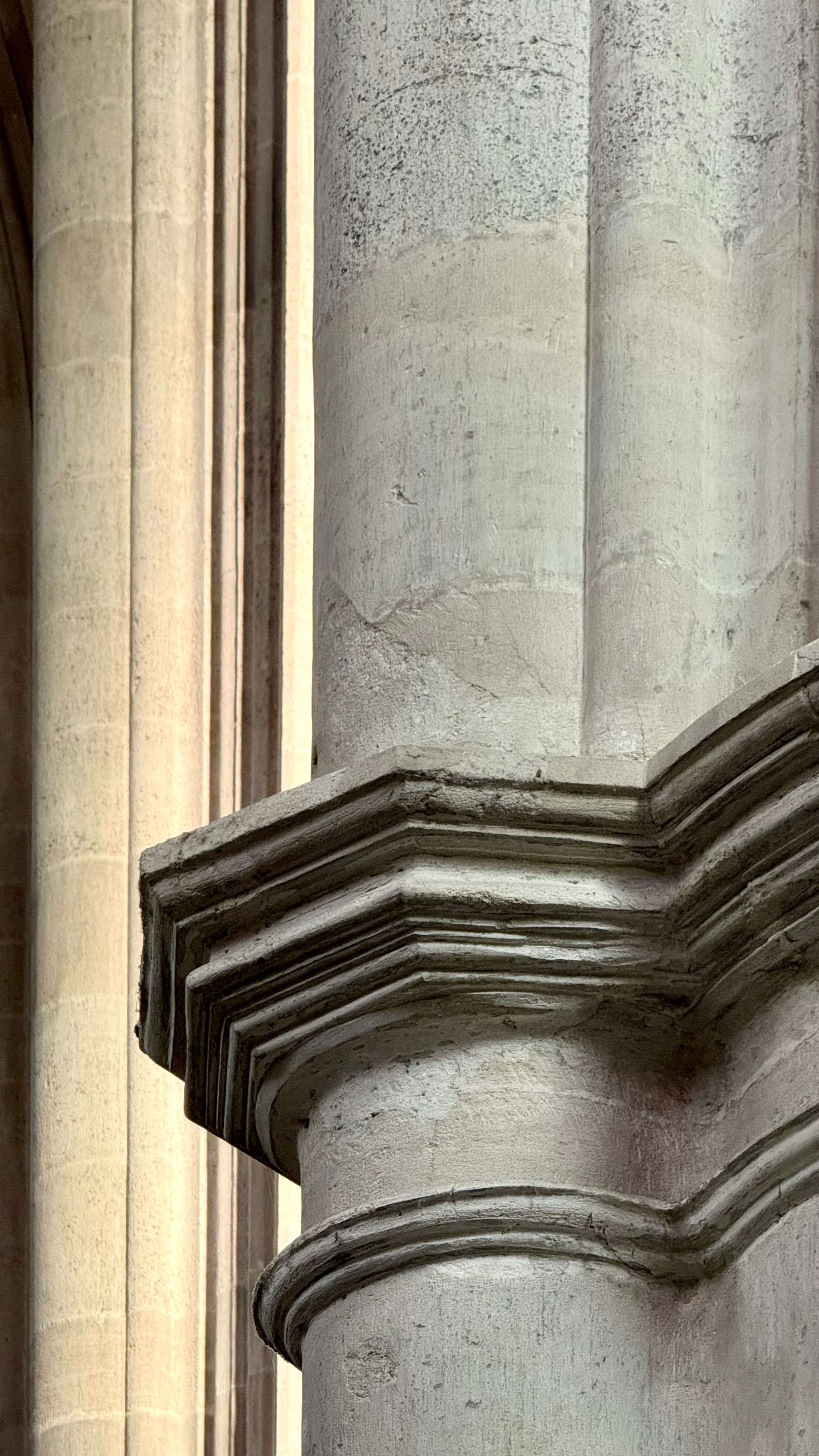 Gothic Architectural Detail of Stone Column · Free Stock Photo