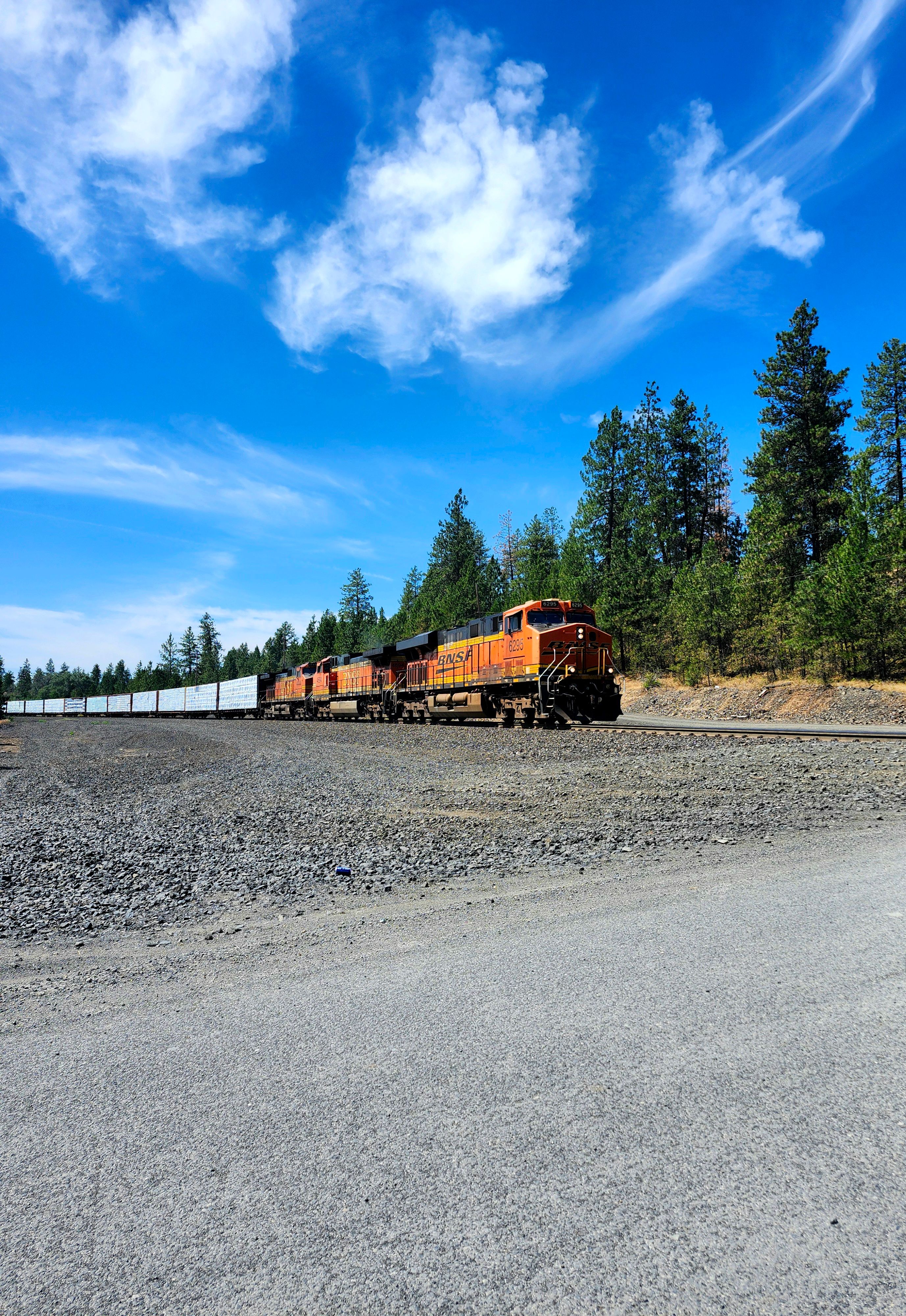 Freight Train on Gravel Road in Cheney, Washington · Free Stock Photo