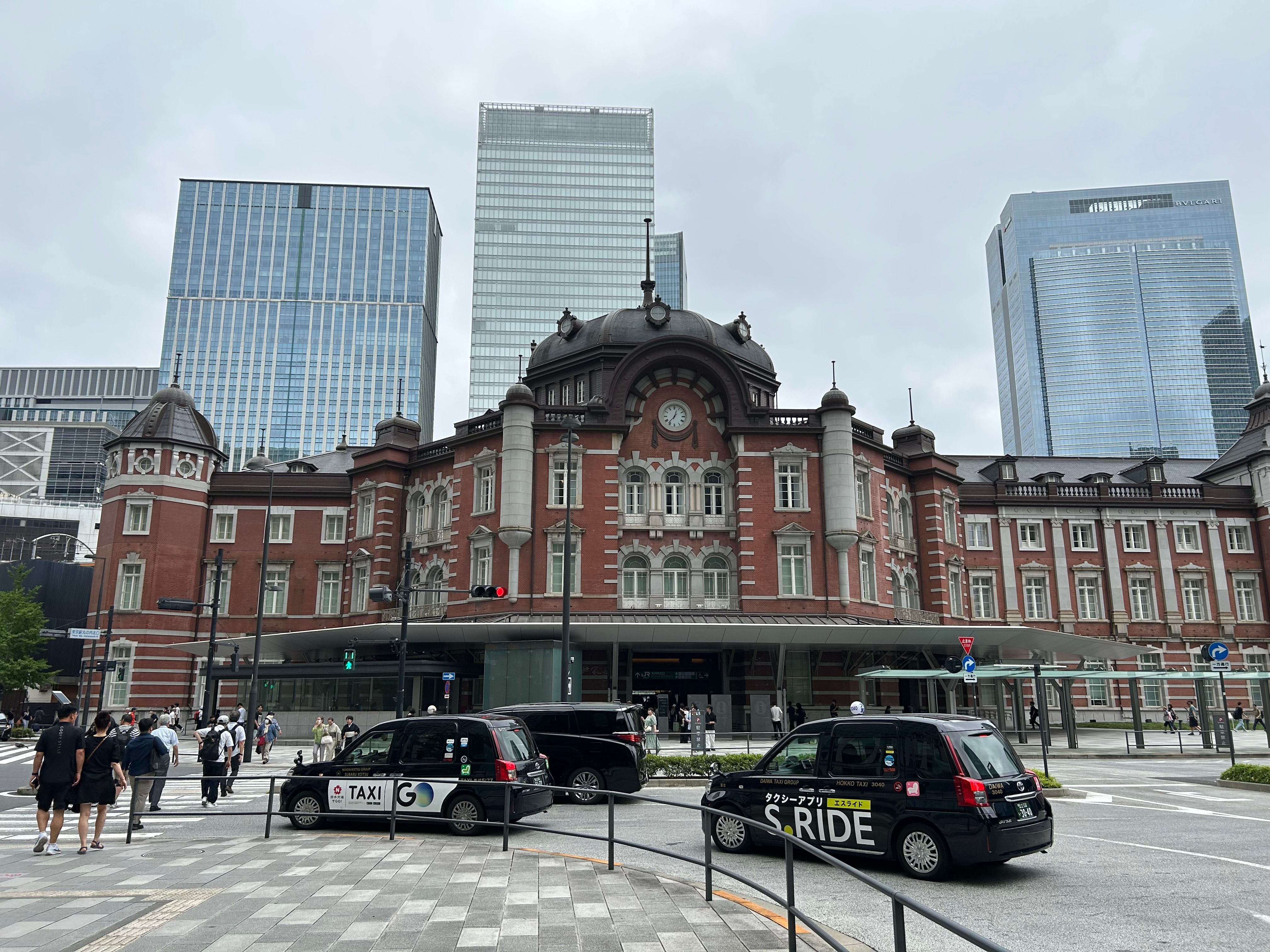 Tokyo Station Historic Brick Facade and Modern Skyscrapers · Free Stock ...