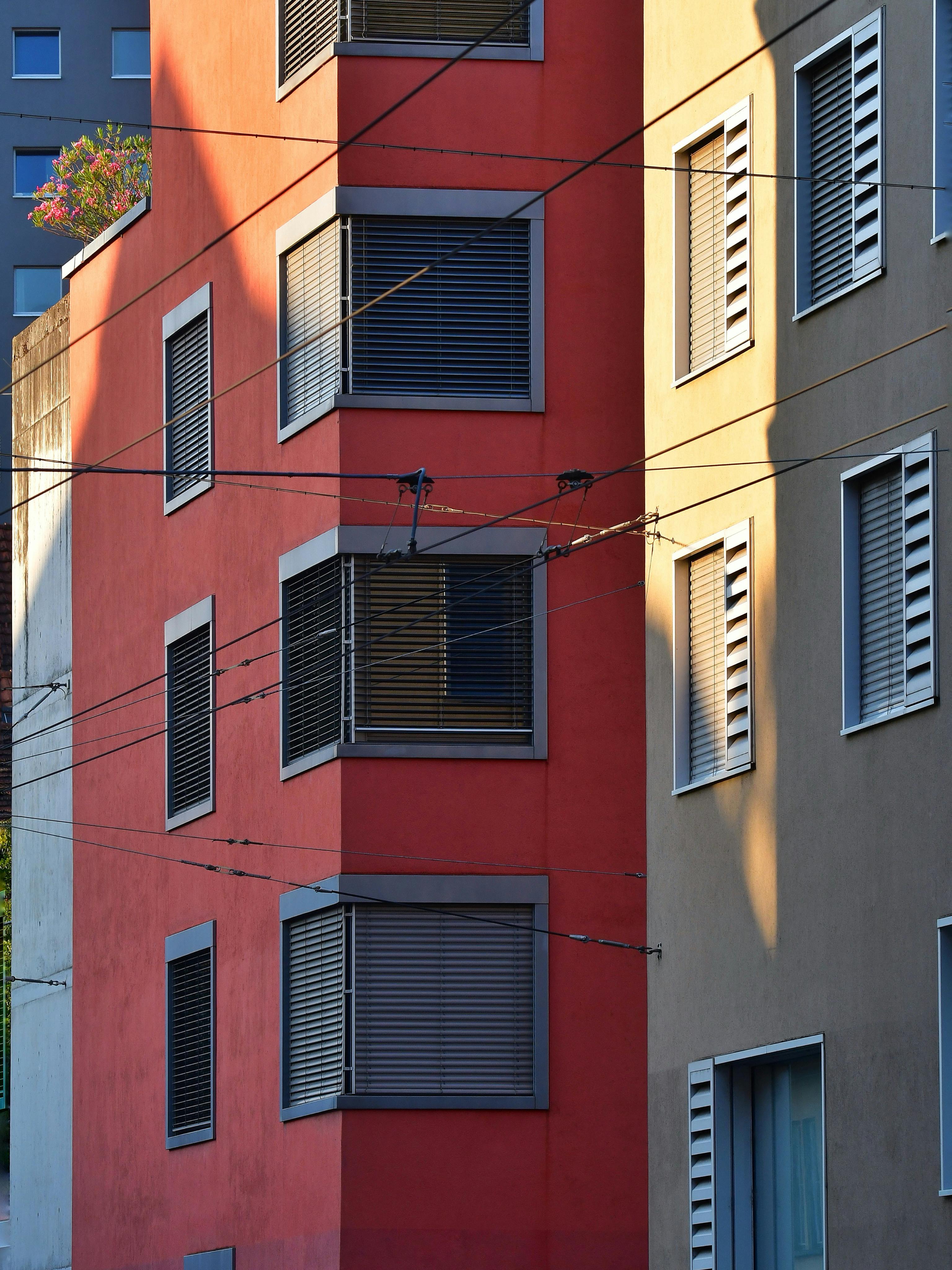 Colorful Urban Building Facades at Sunset · Free Stock Photo