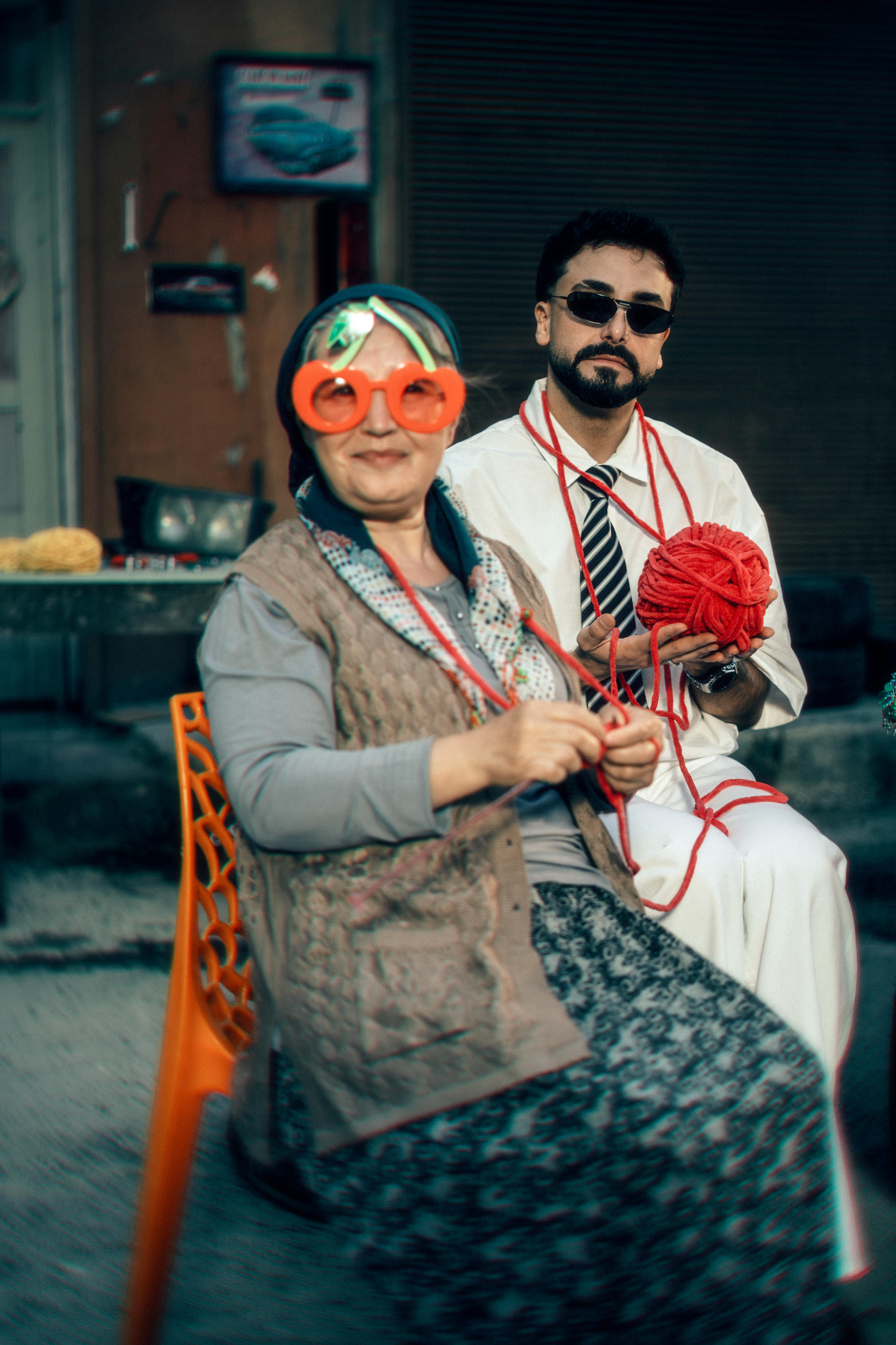 Unique Street Photography with Knitting Characters · Free Stock Photo