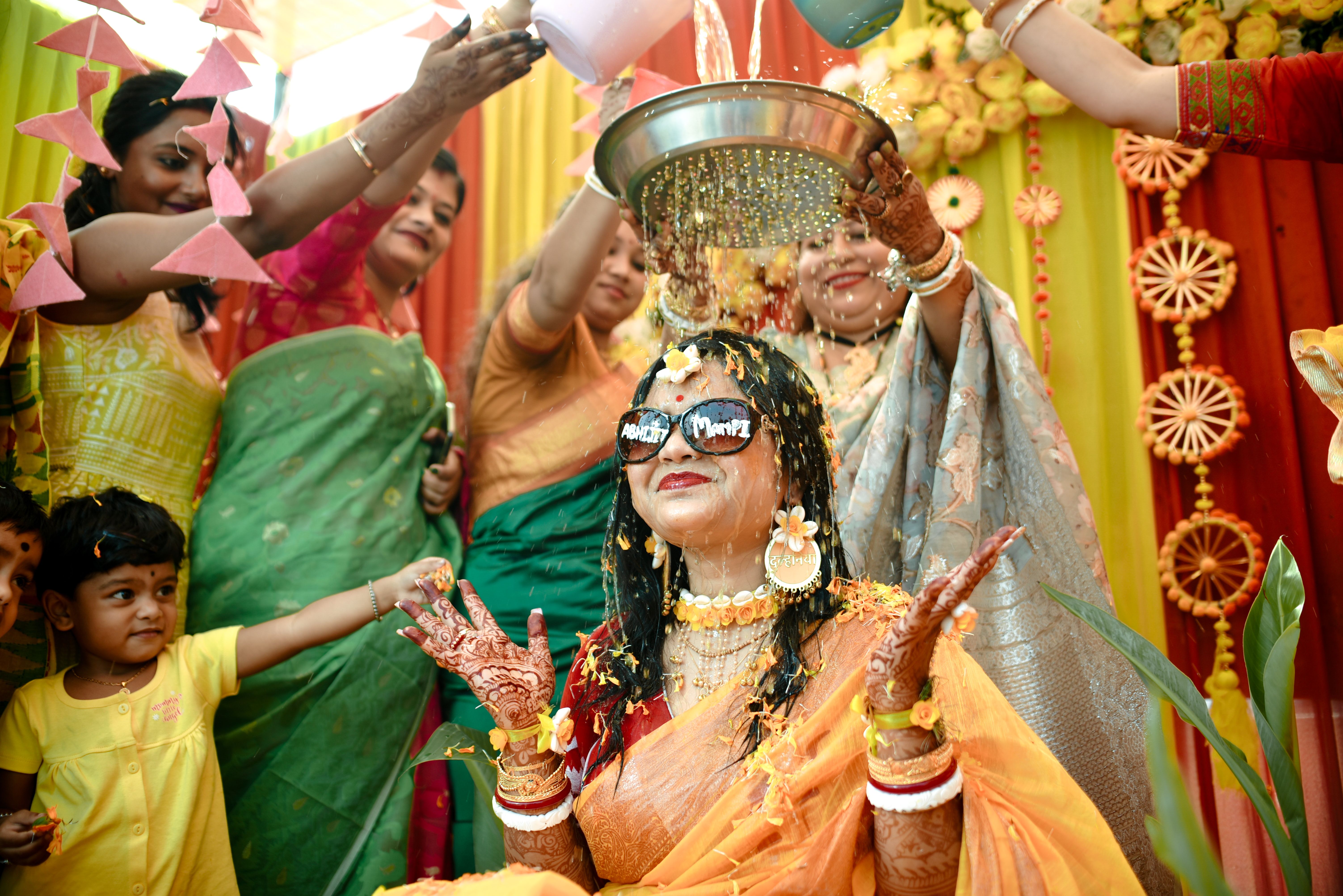 Joyful Haldi Ceremony in Kolkata, India · Free Stock Photo