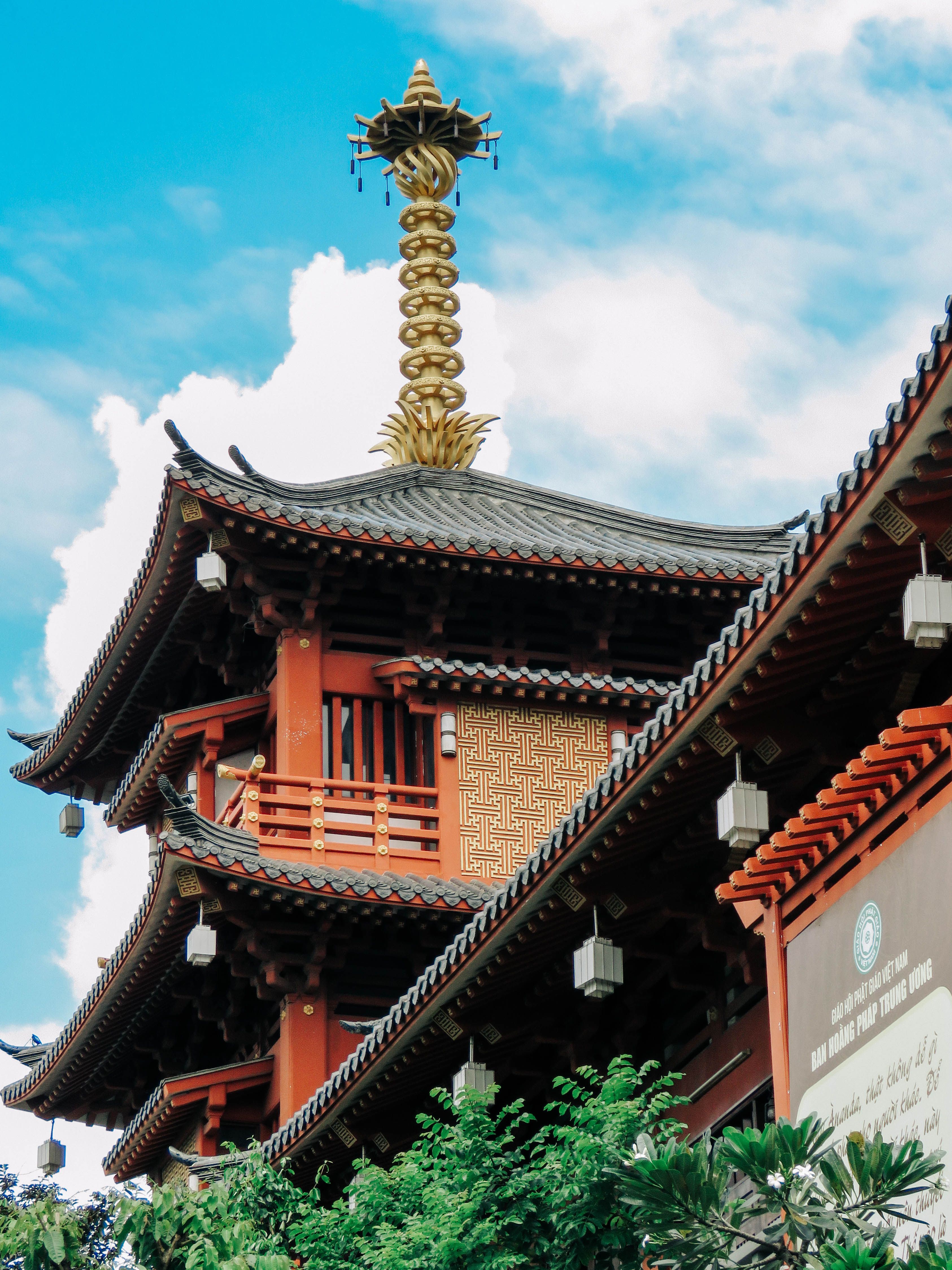 Traditional East Asian Temple Against Blue Sky · Free Stock Photo