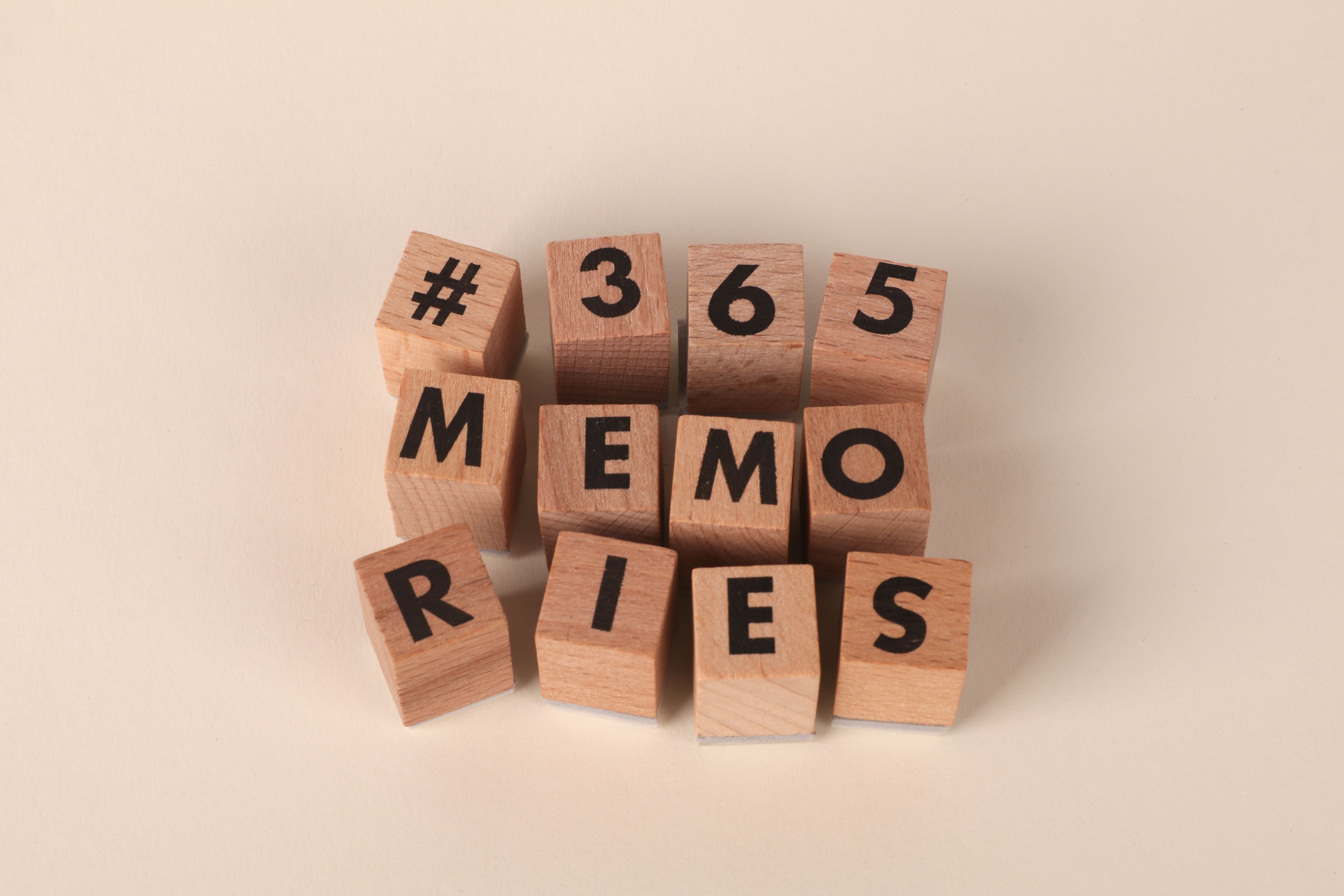 Wooden Blocks Spelling Hashtag 365 Memories · Free Stock Photo