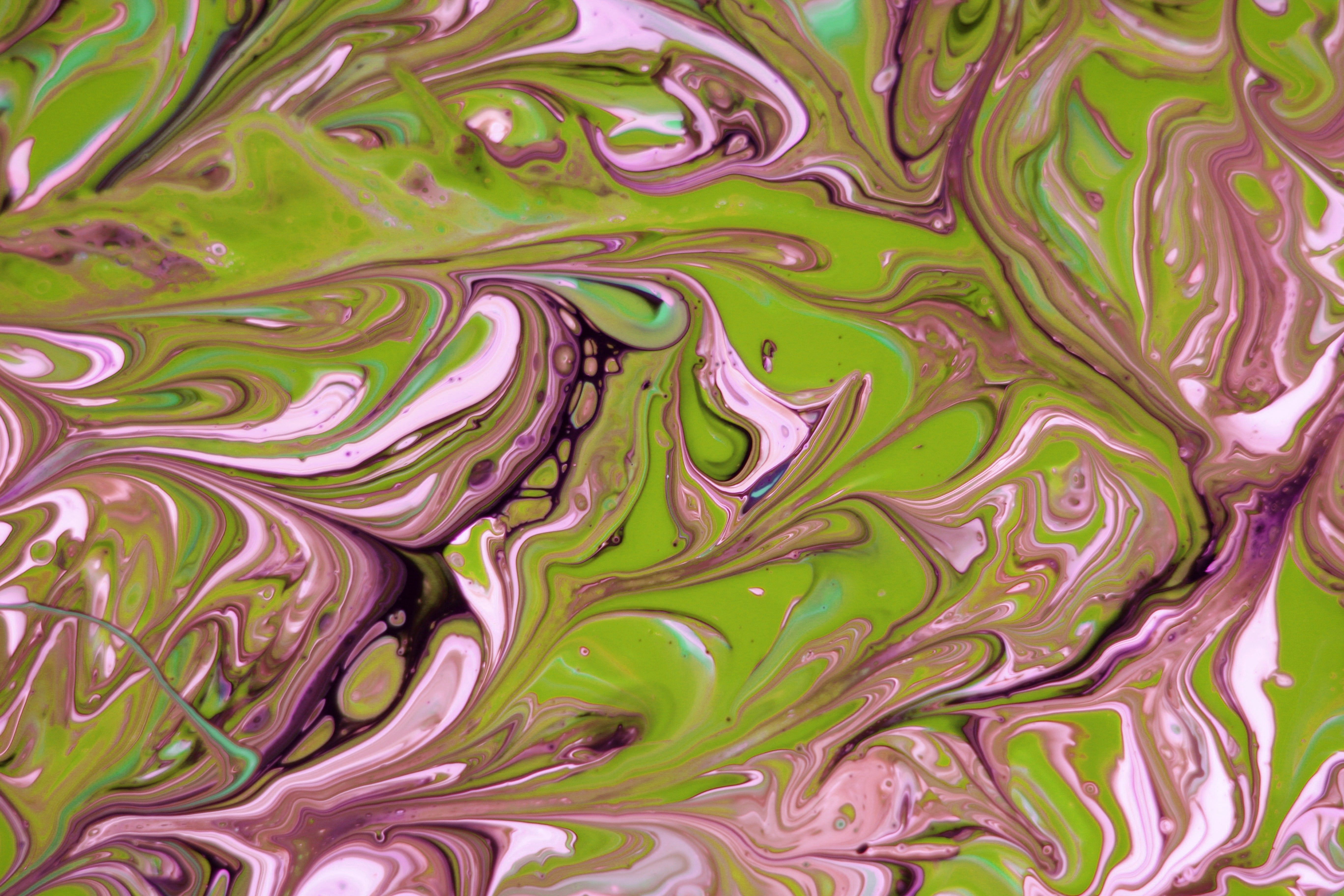 Colorful Abstract Paint Swirl Art on Canvas · Free Stock Photo