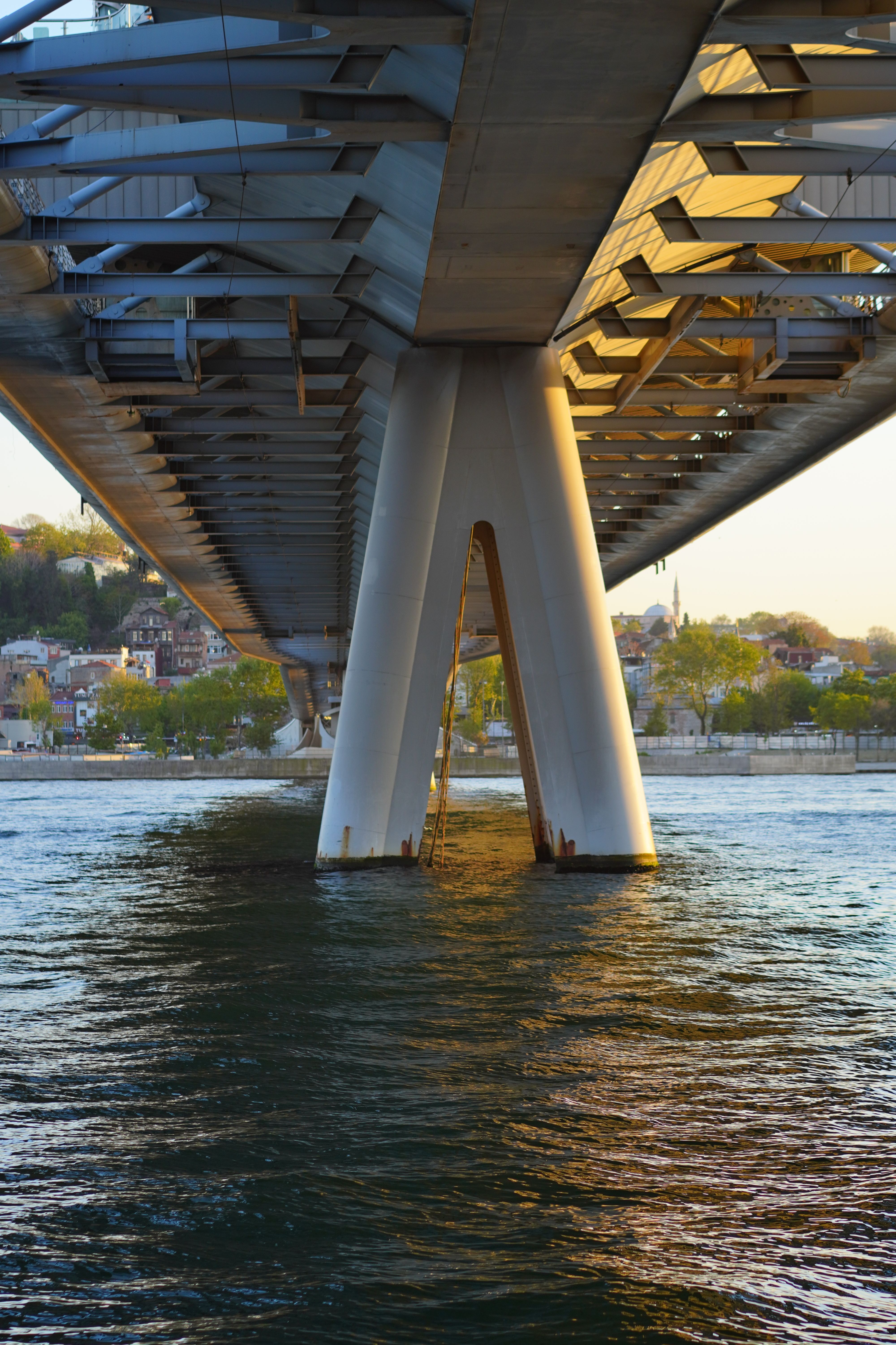 Architectural View Under a Modern Bridge · Free Stock Photo