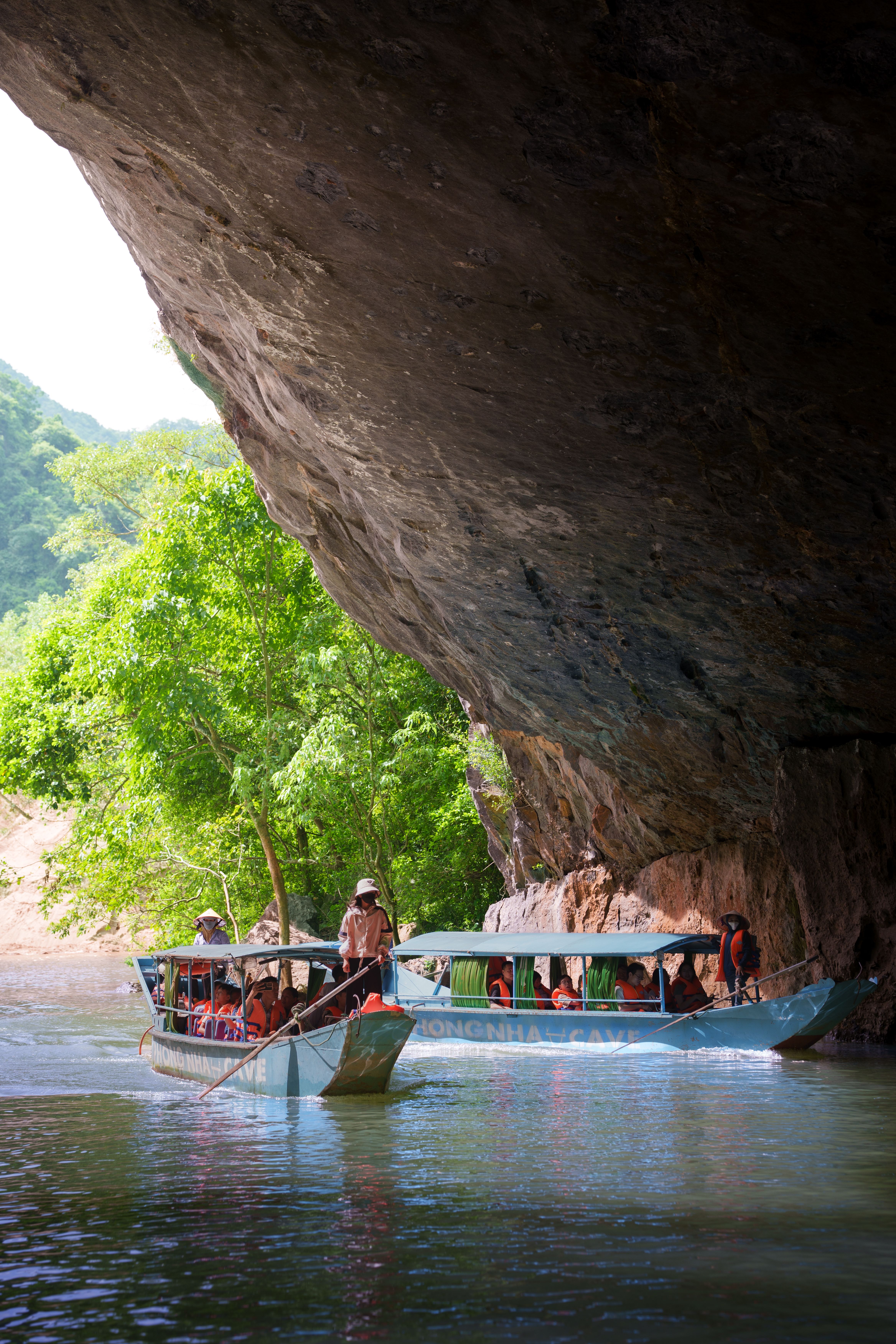 Scenic Cave Boat Tour on Tranquil River · Free Stock Photo