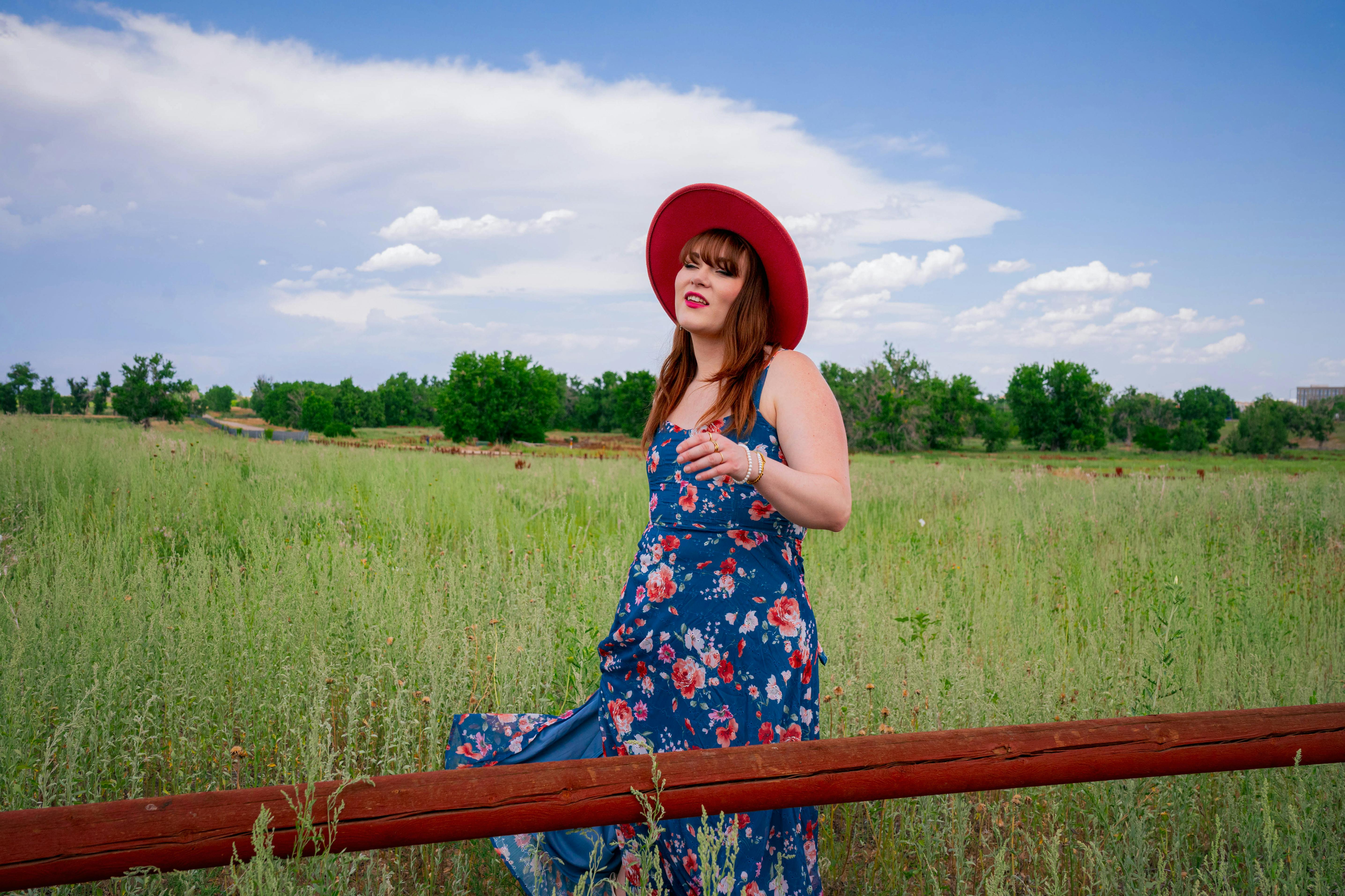 Summer Fashion Shoot in a Colorado Field · Free Stock Photo