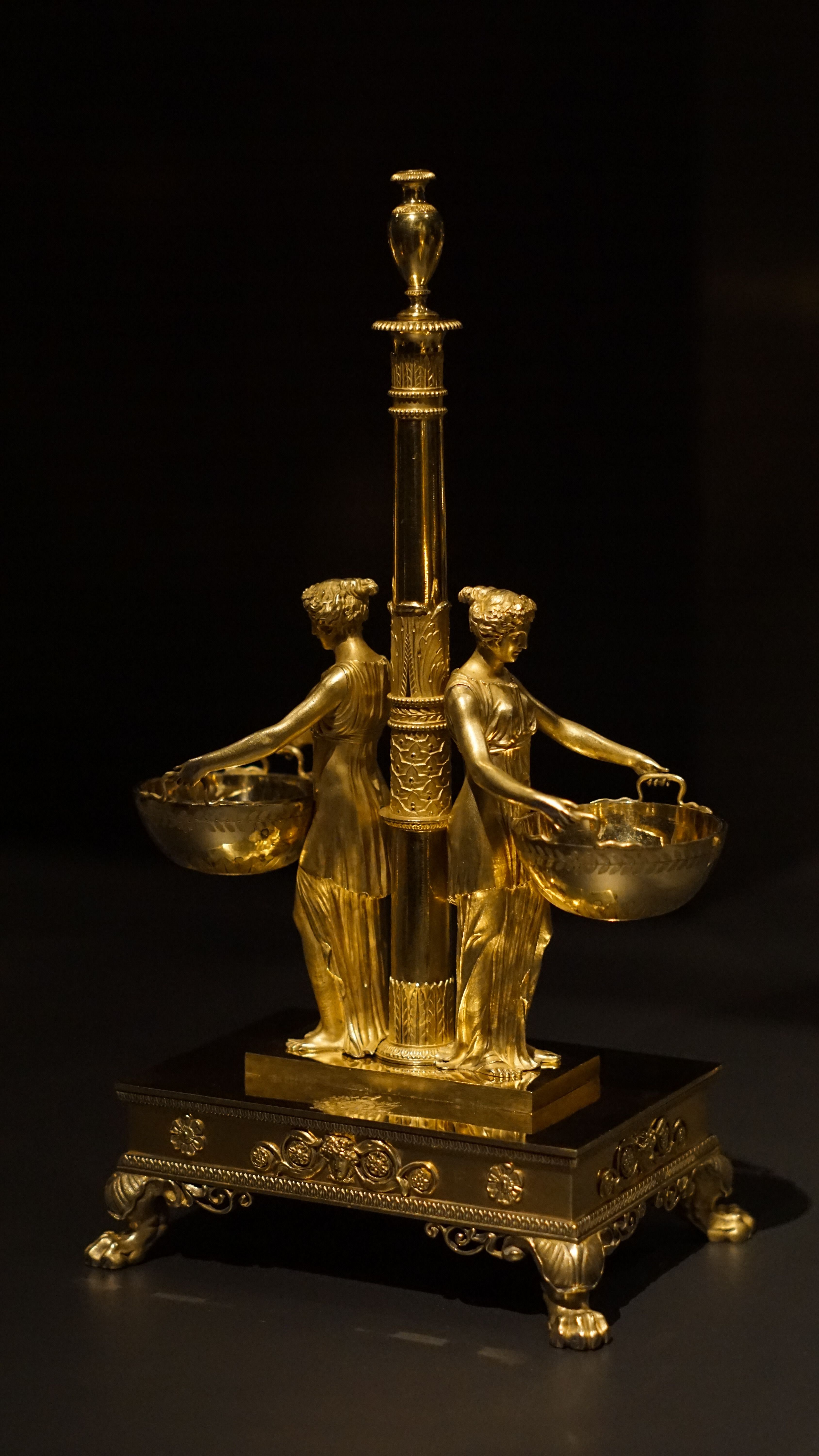 Ornate Golden Statue with Dual Figures · Free Stock Photo