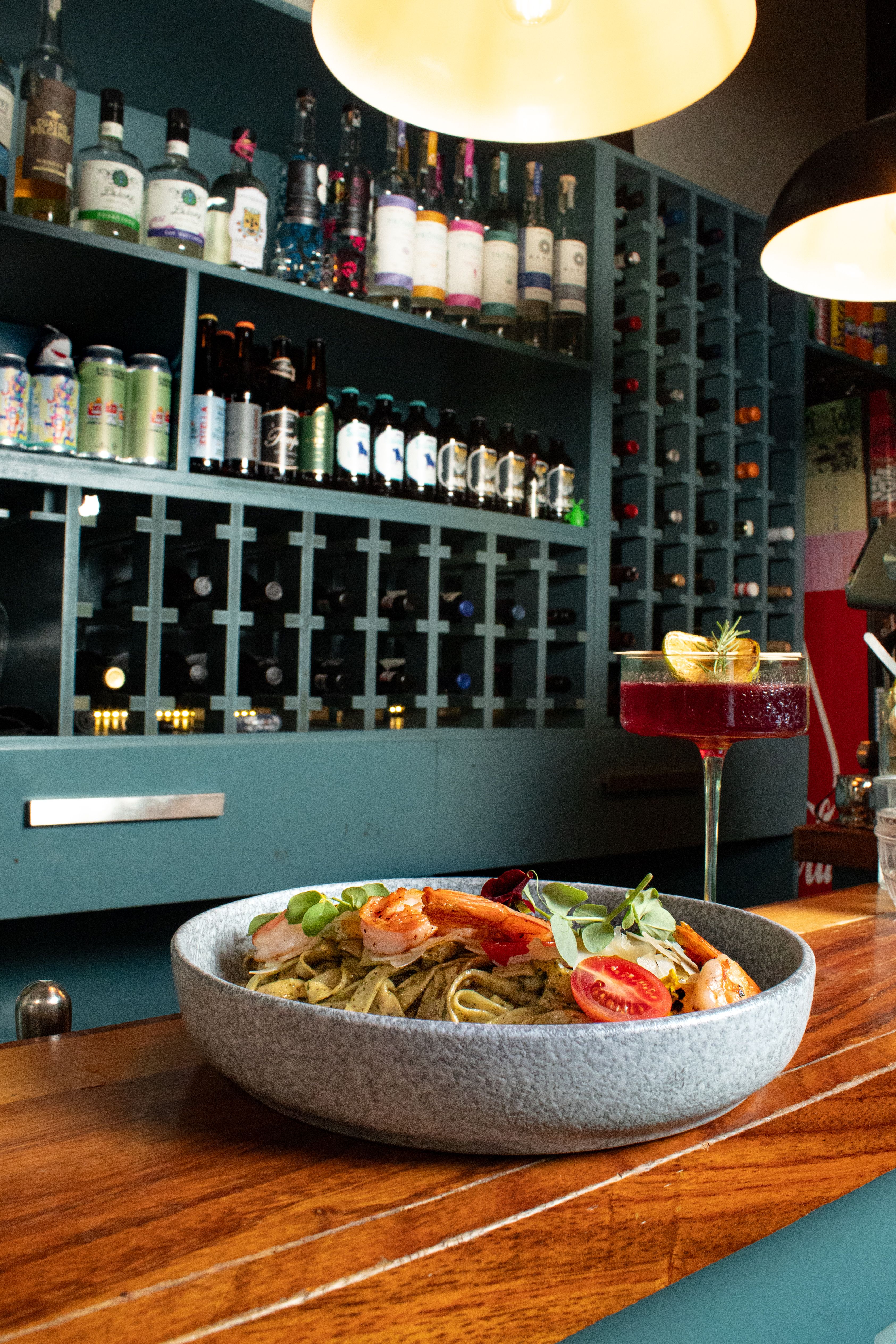 Delicious Pasta Dish Served in Cozy Restaurant · Free Stock Photo
