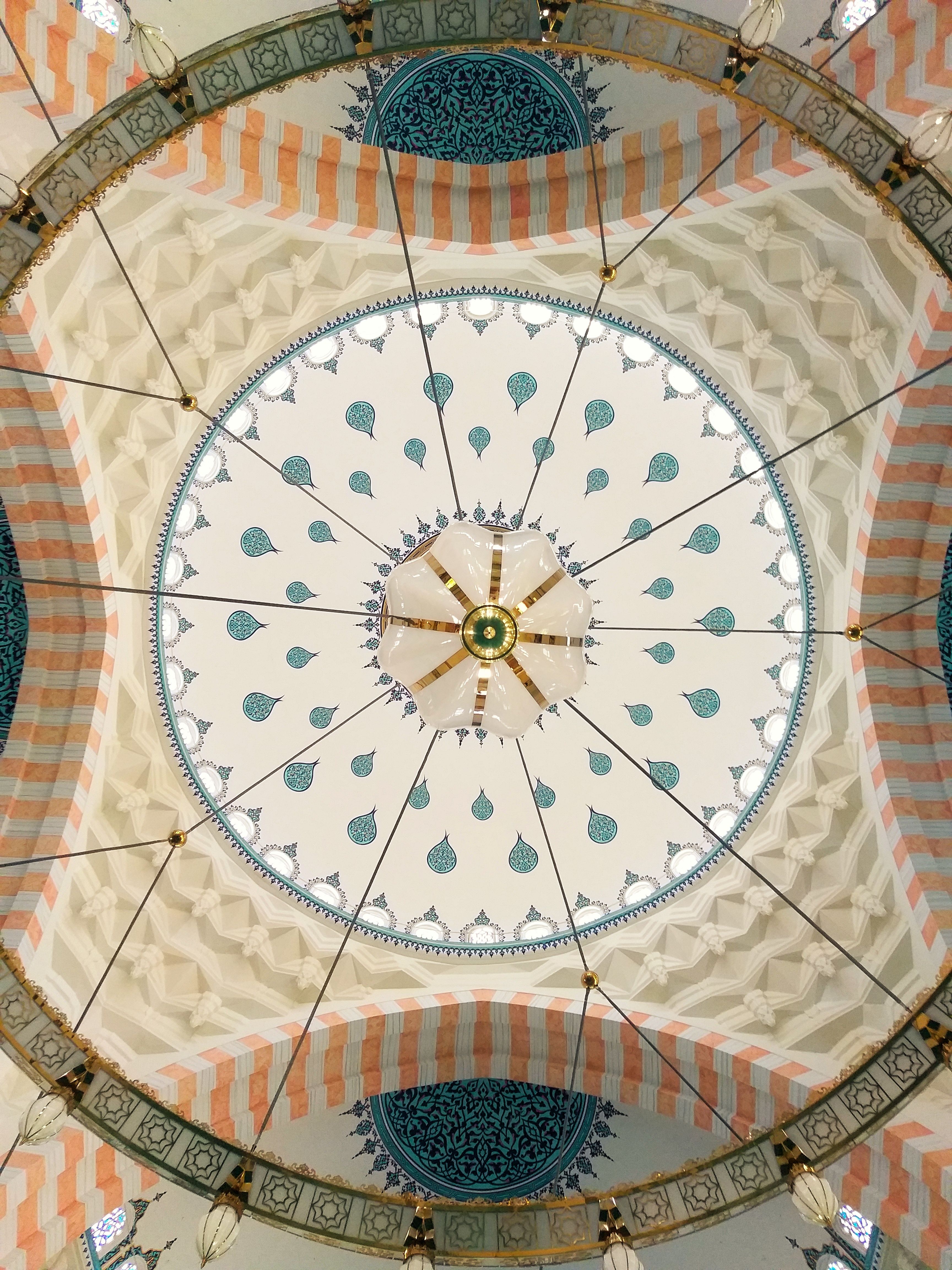 Intricate Dome Architecture in Turkish Mosque · Free Stock Photo