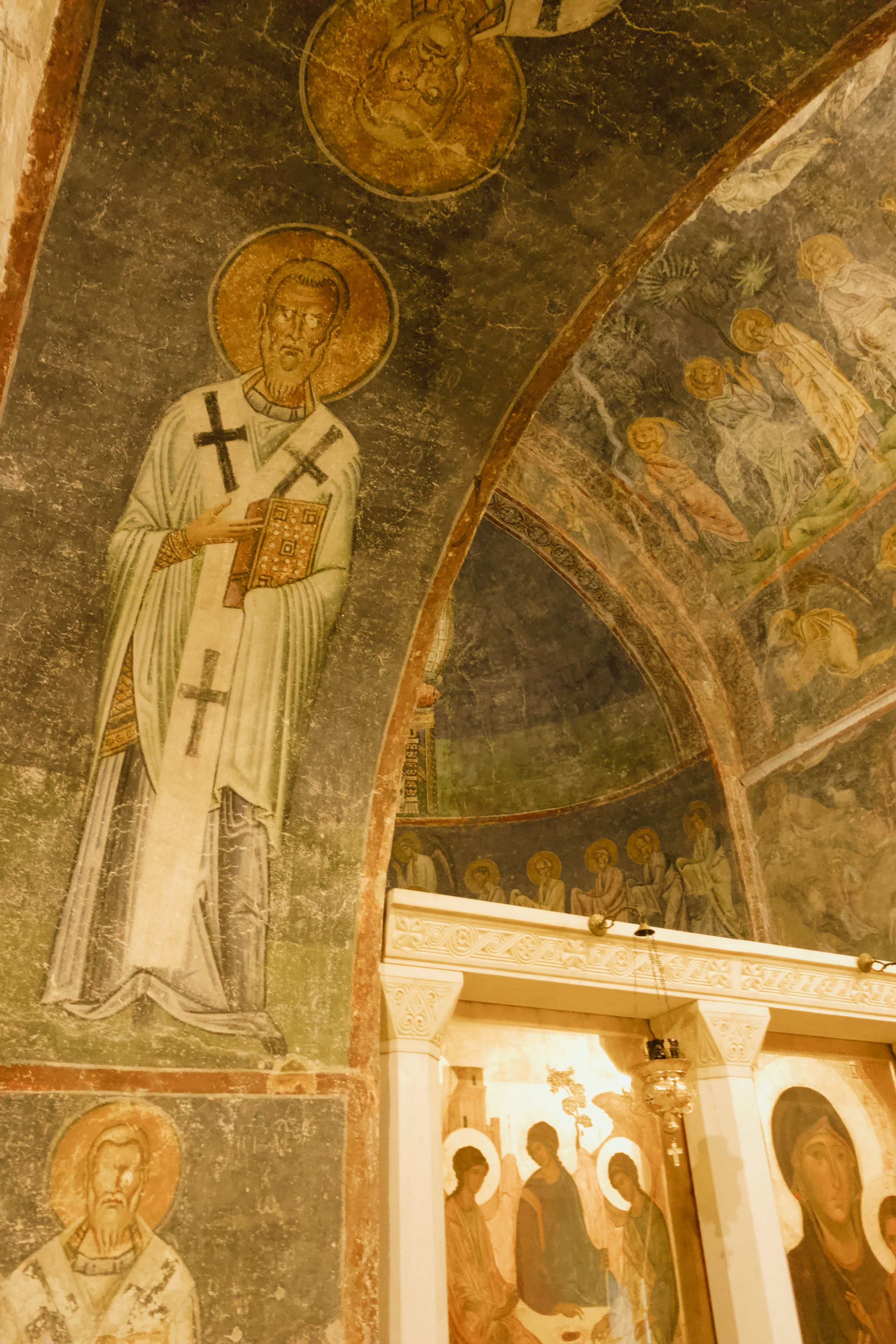 Medieval Church Fresco with Religious Icons · Free Stock Photo