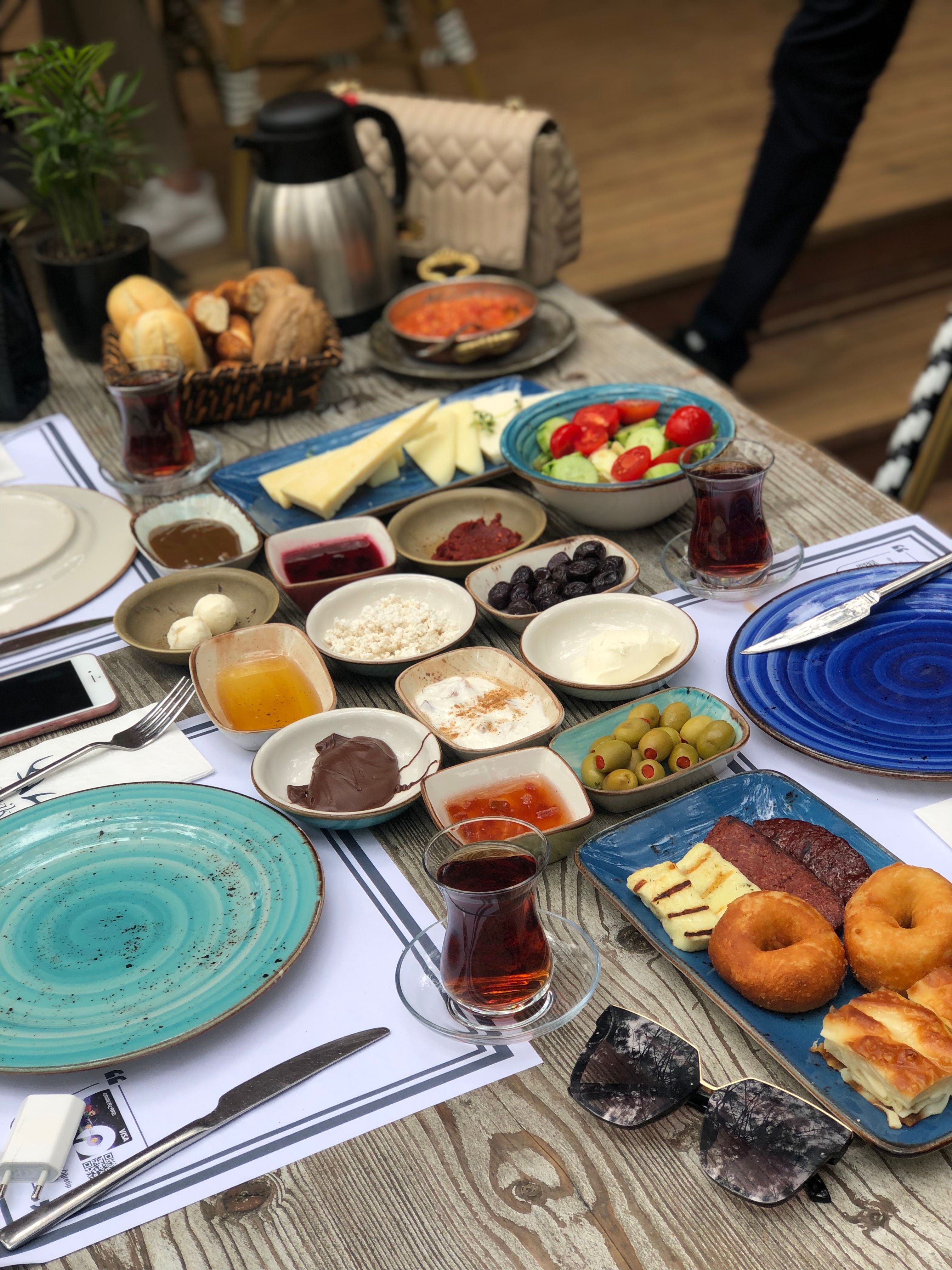Traditional Turkish Breakfast Spread Outdoors · Free Stock Photo