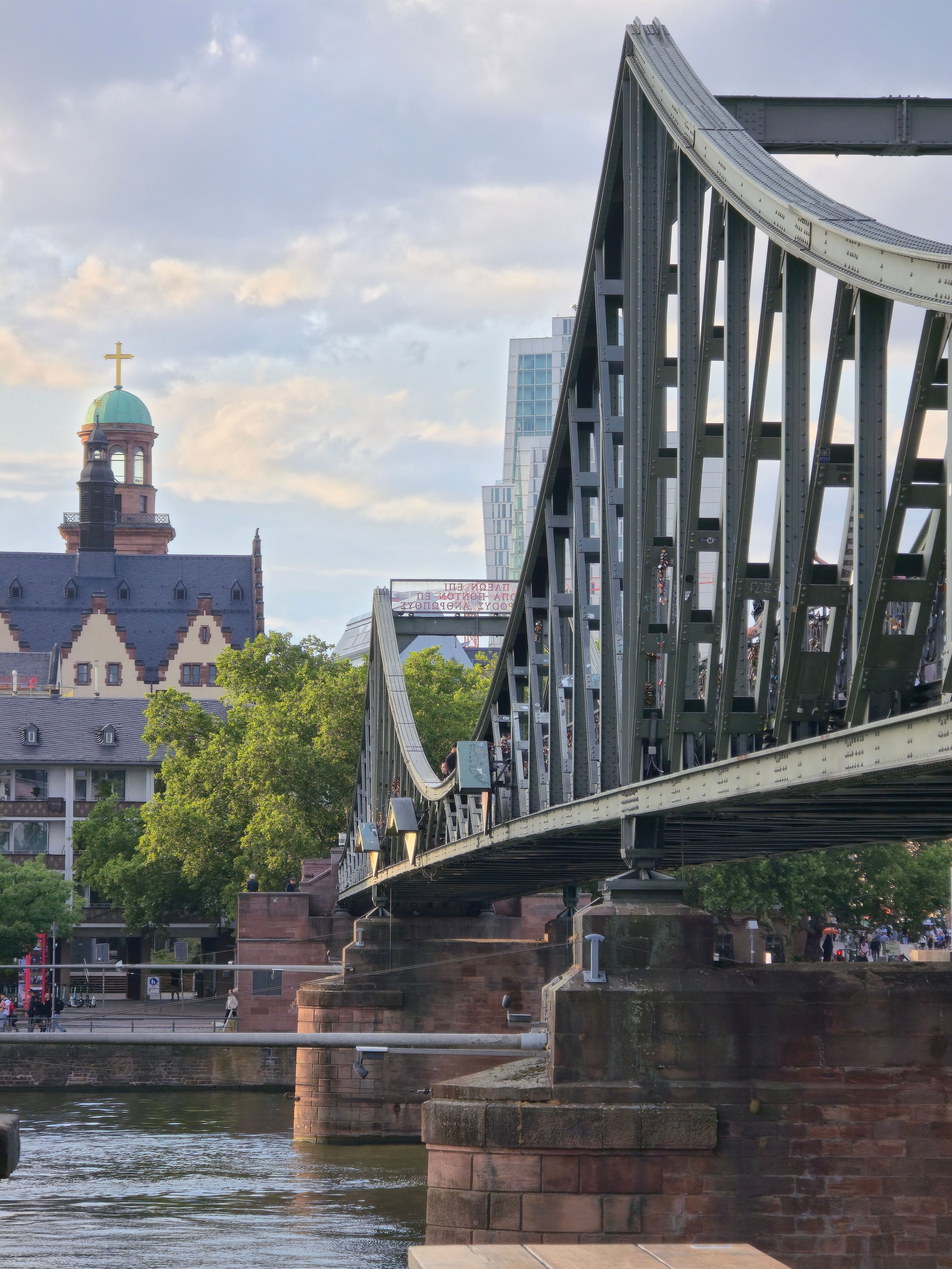 Iron Bridge over River in Frankfurt, Germany · Free Stock Photo