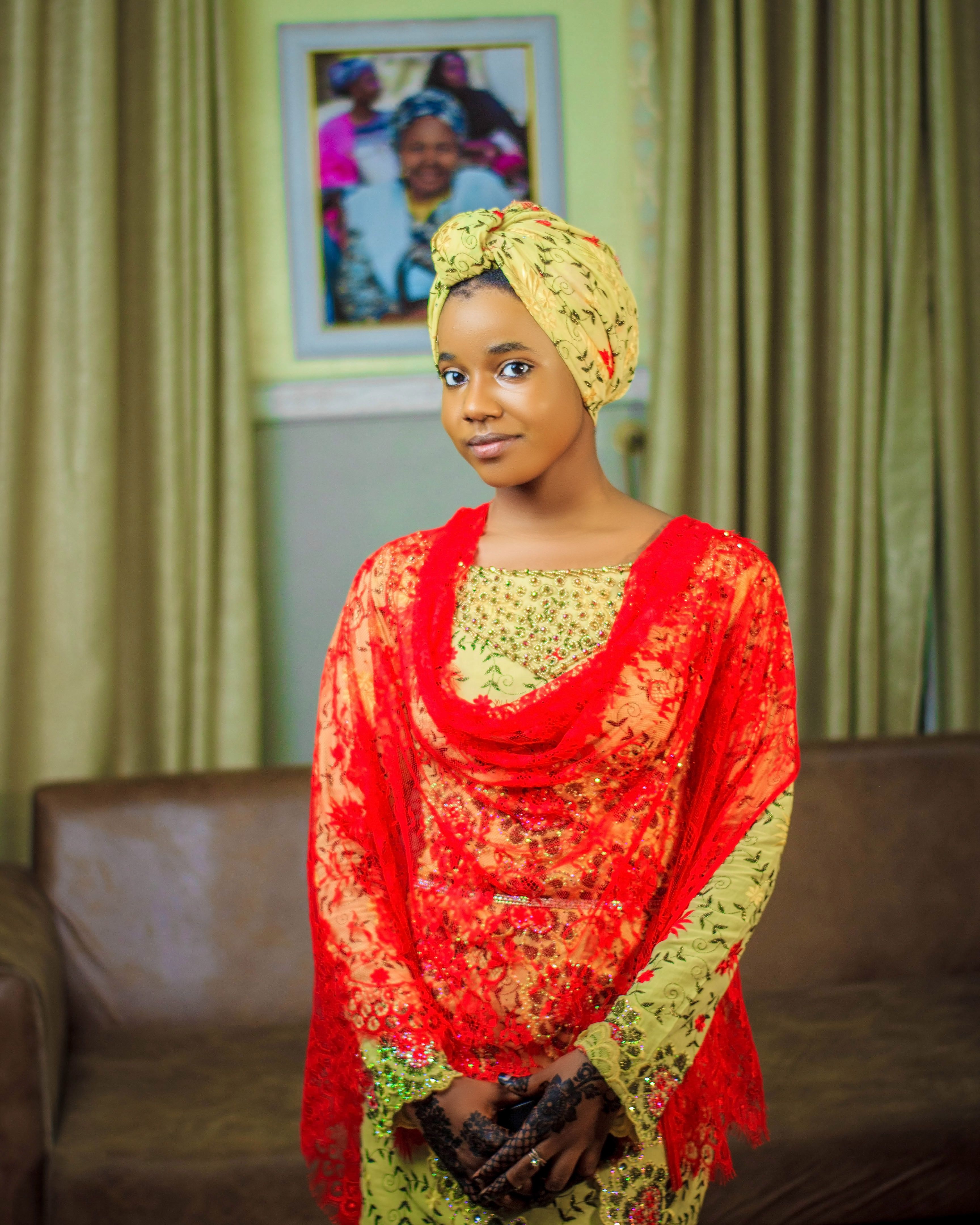 Portrait of Woman in Traditional Colorful Attire · Free Stock Photo