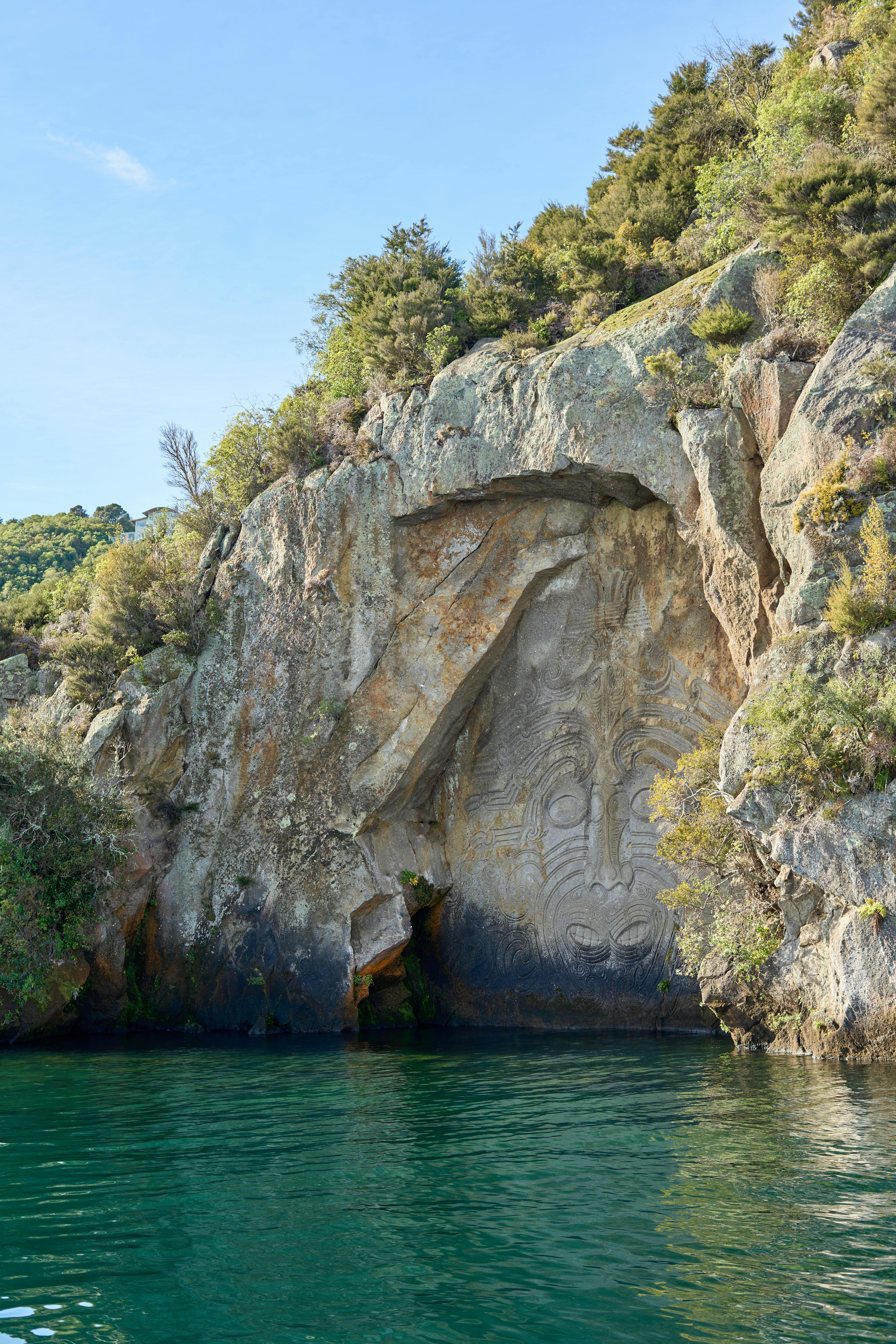 Maori Rock Carvings at Lake Taupō · Free Stock Photo
