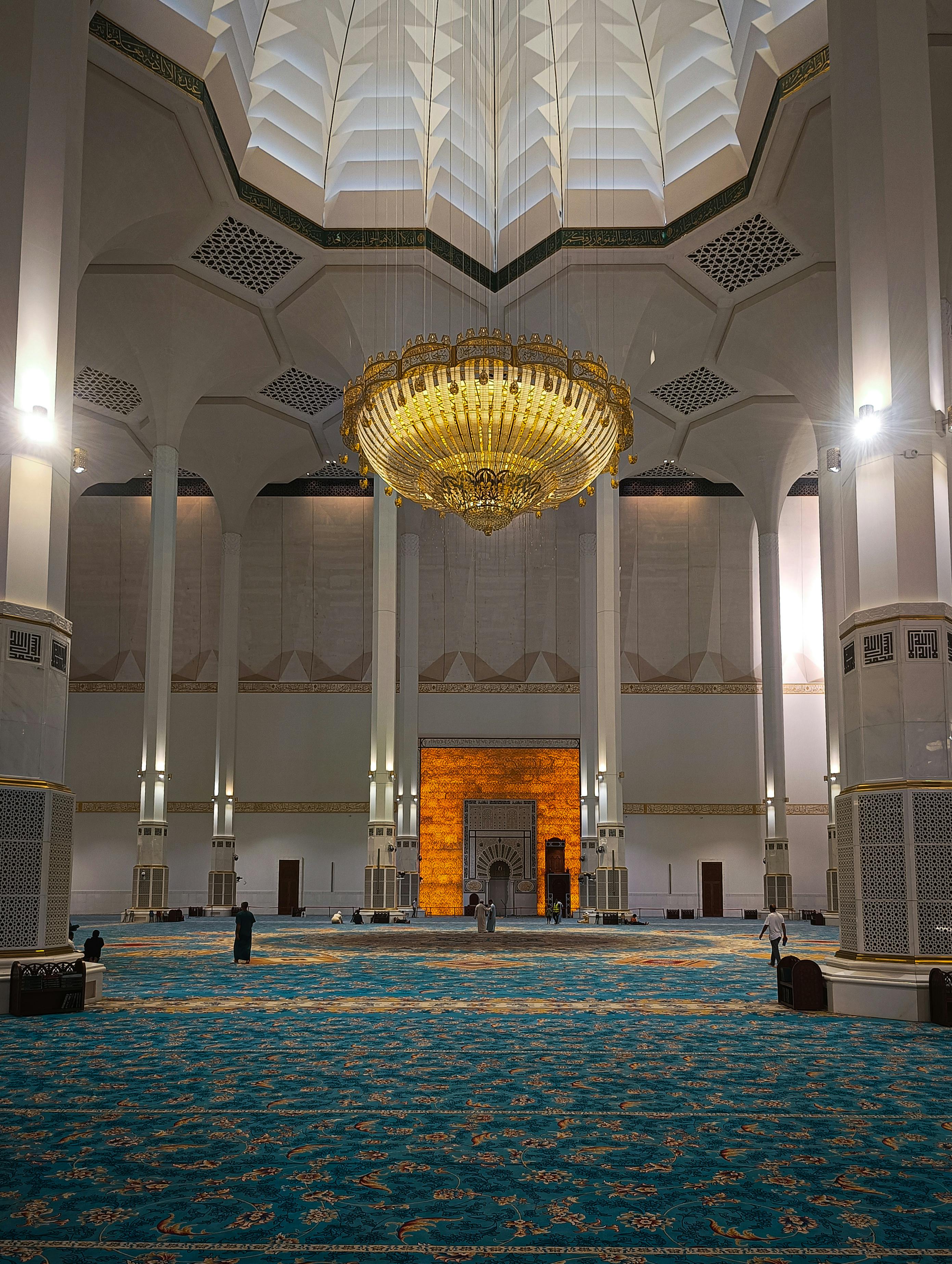 Intricate Islamic Architecture in Spacious Mosque Interior · Free Stock ...
