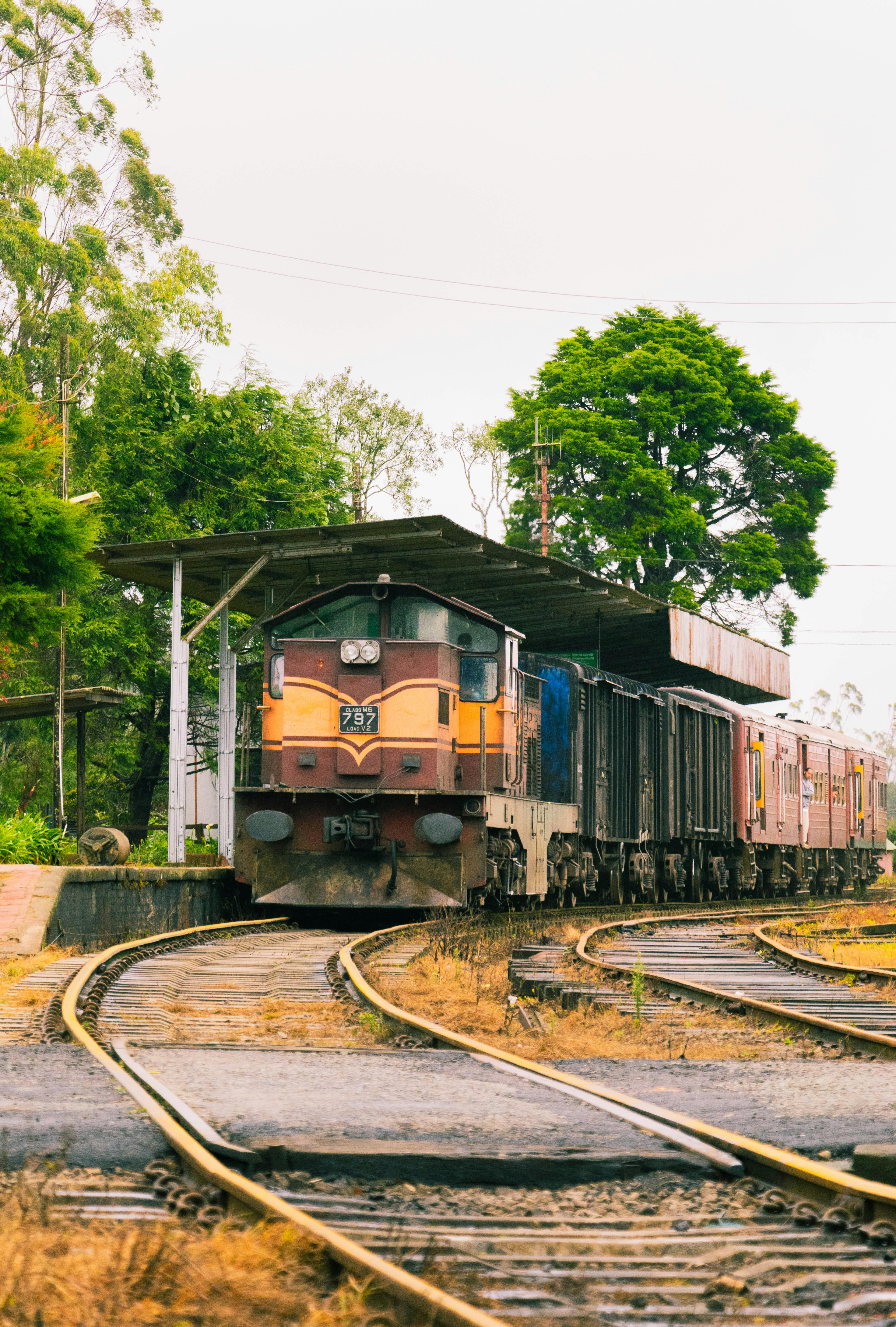 Rustic Train at Abandoned Railway Station · Free Stock Photo