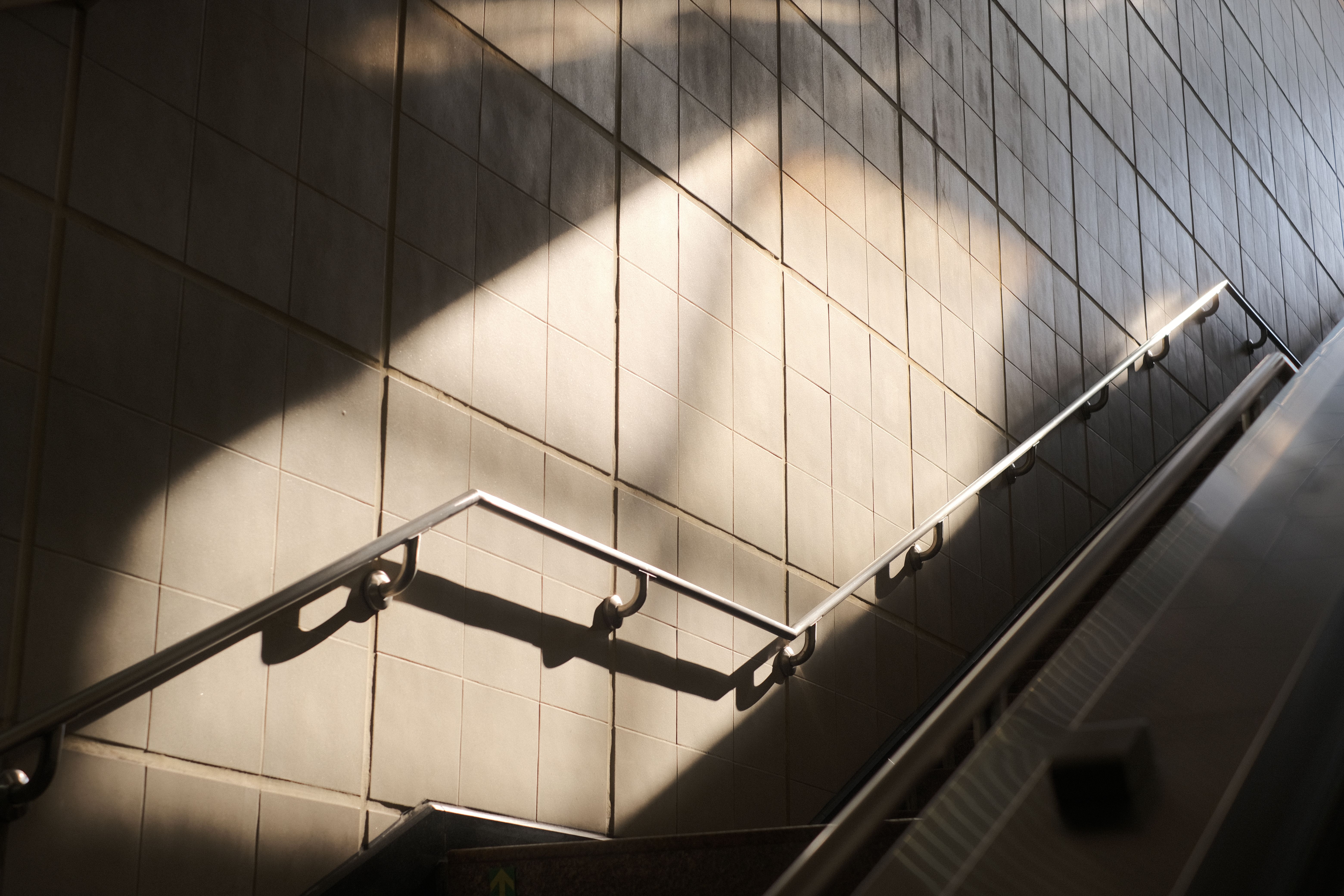 Contemporary Architectural Shadows on Staircase · Free Stock Photo