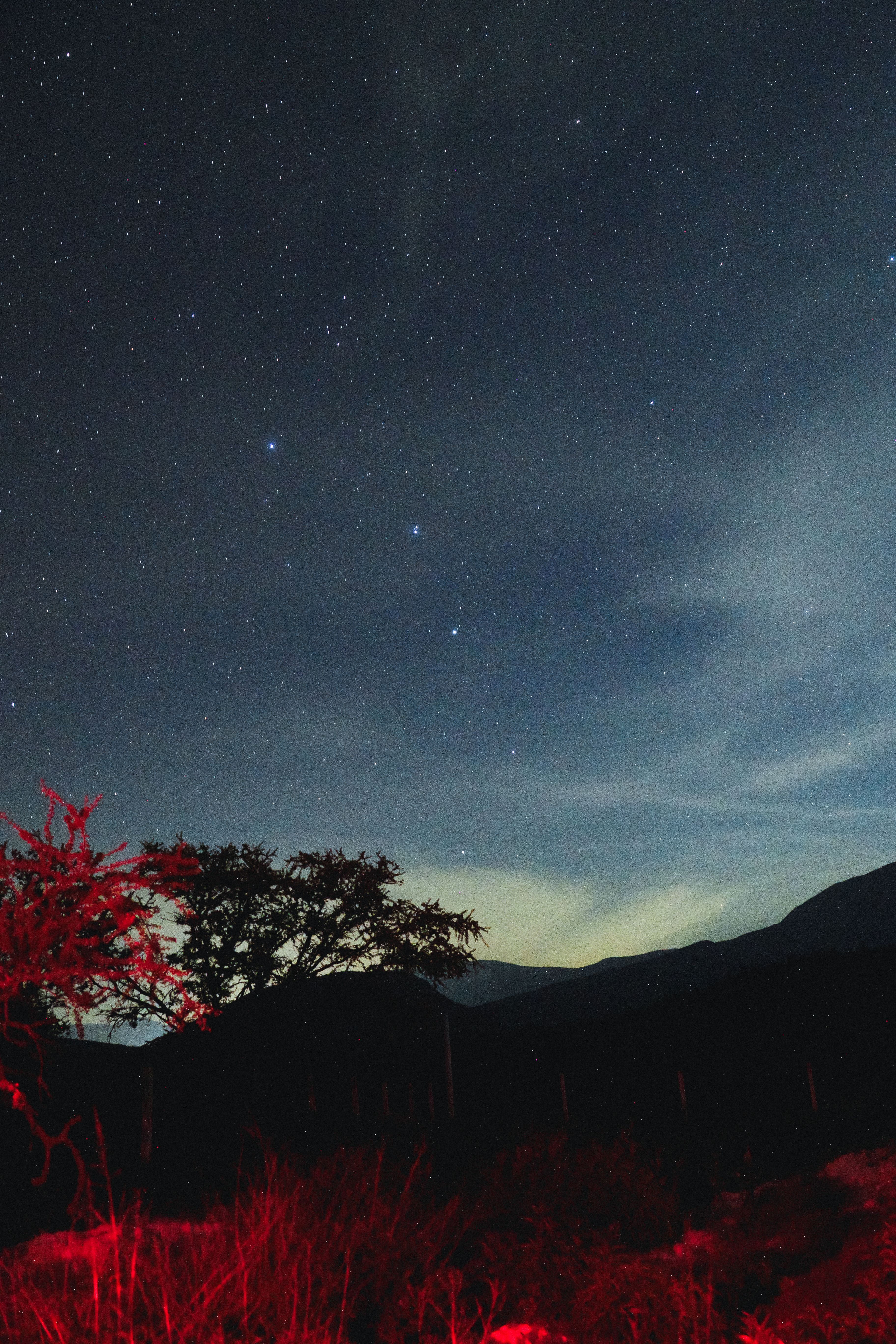Stunning Night Sky Over Desert Landscape · Free Stock Photo