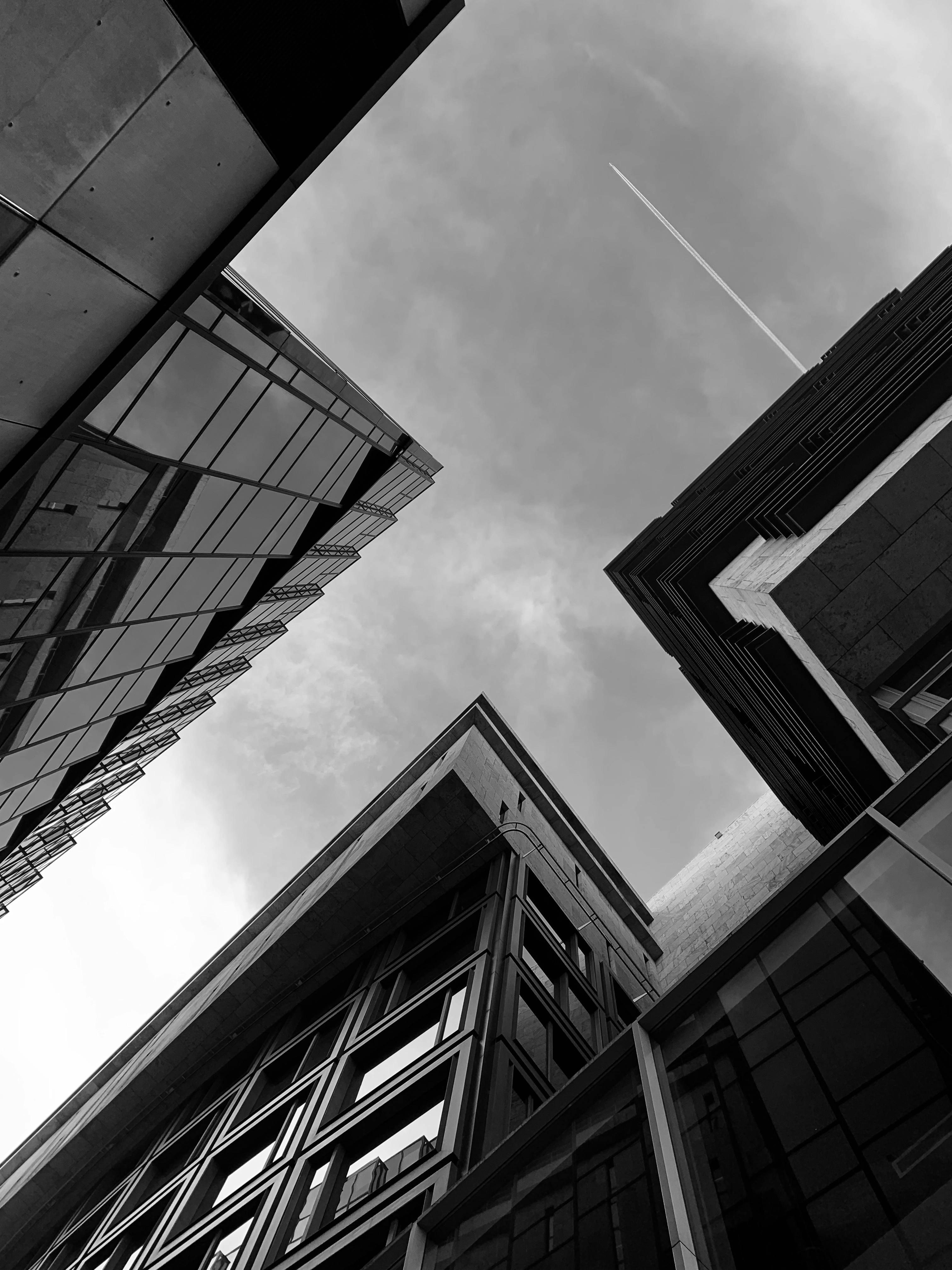 Grayscale Photo of Building · Free Stock Photo