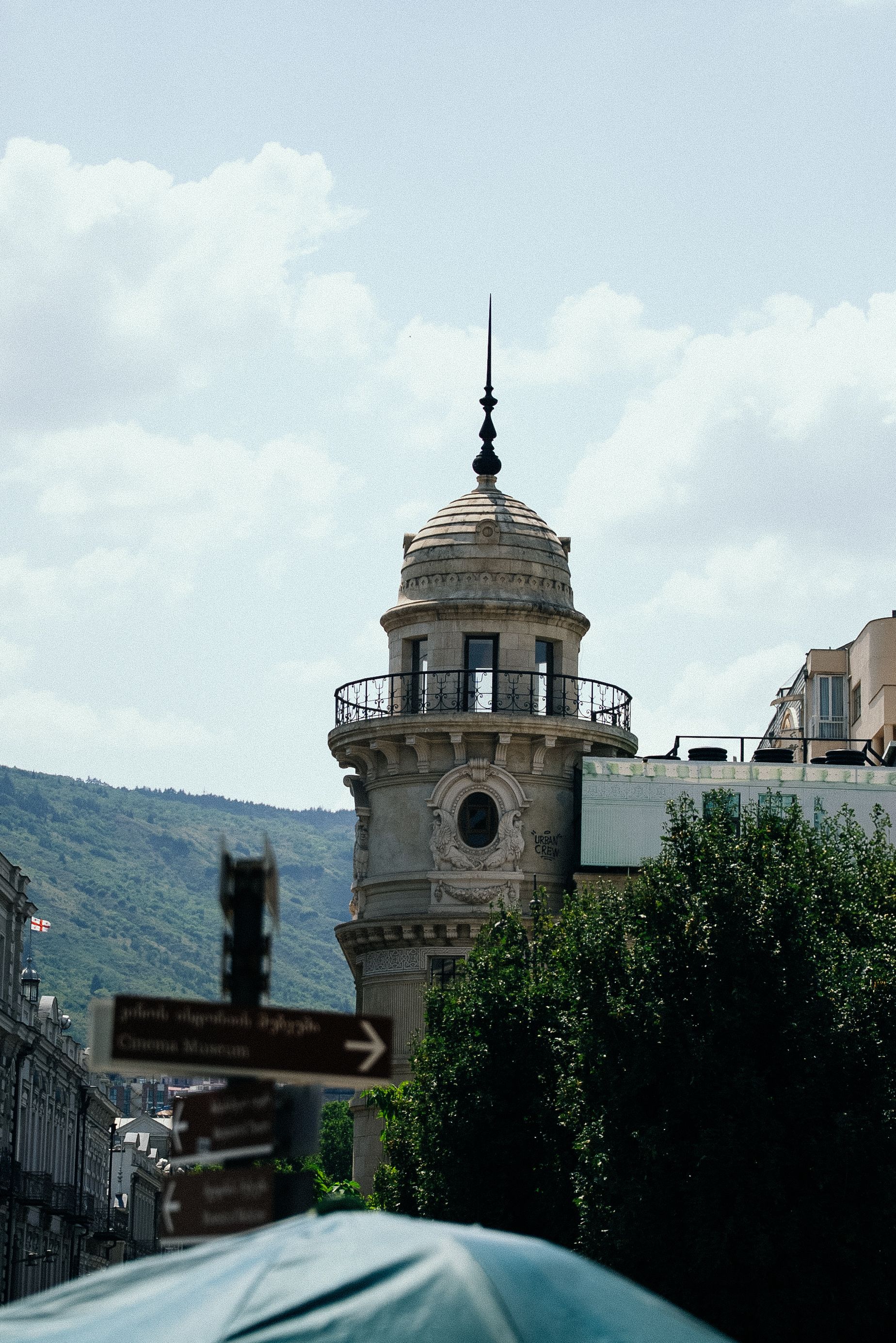 Historic Tower in Tbilisi Against Blue Sky · Free Stock Photo