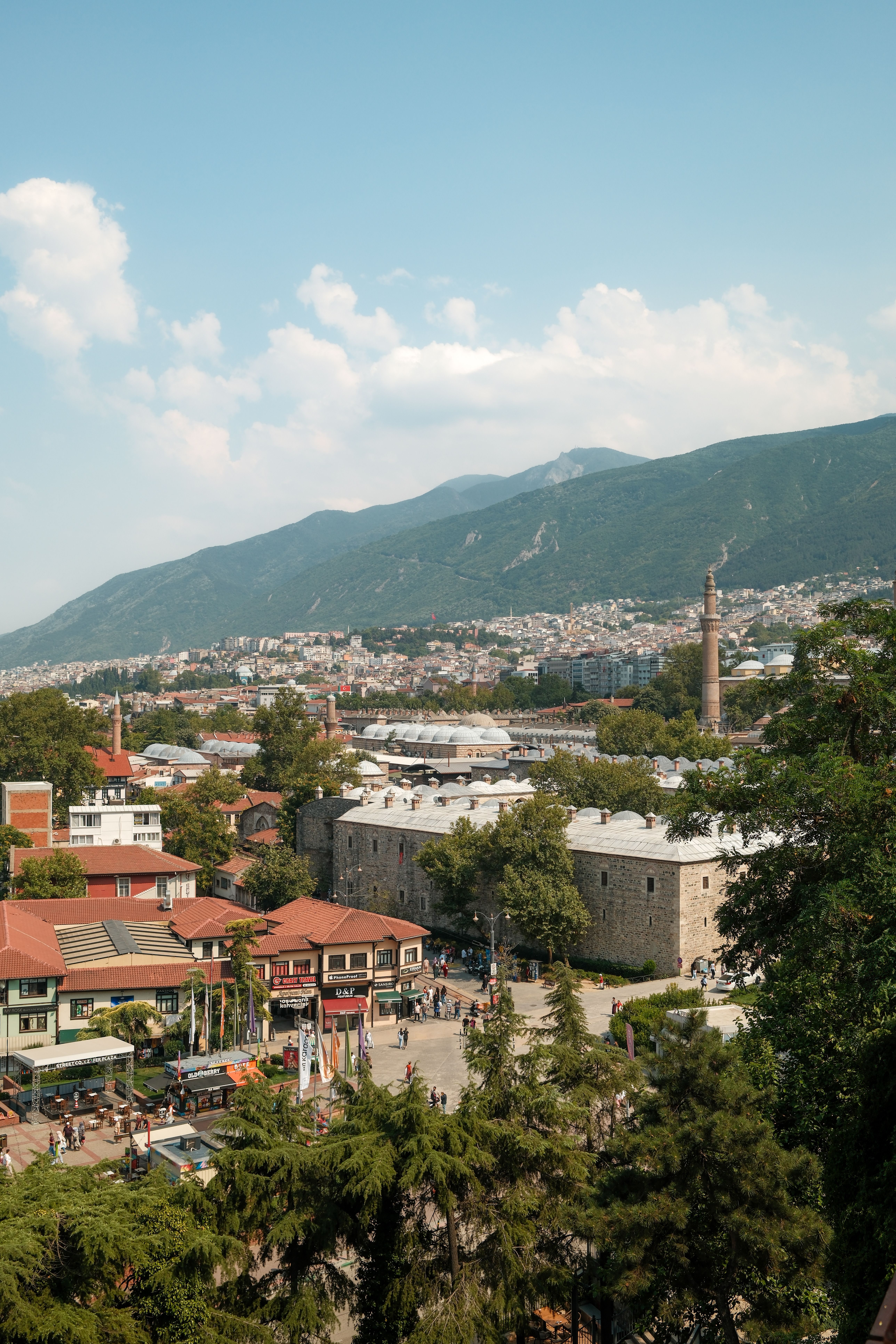 Aerial view of Bursa cityscape with mountains · Free Stock Photo