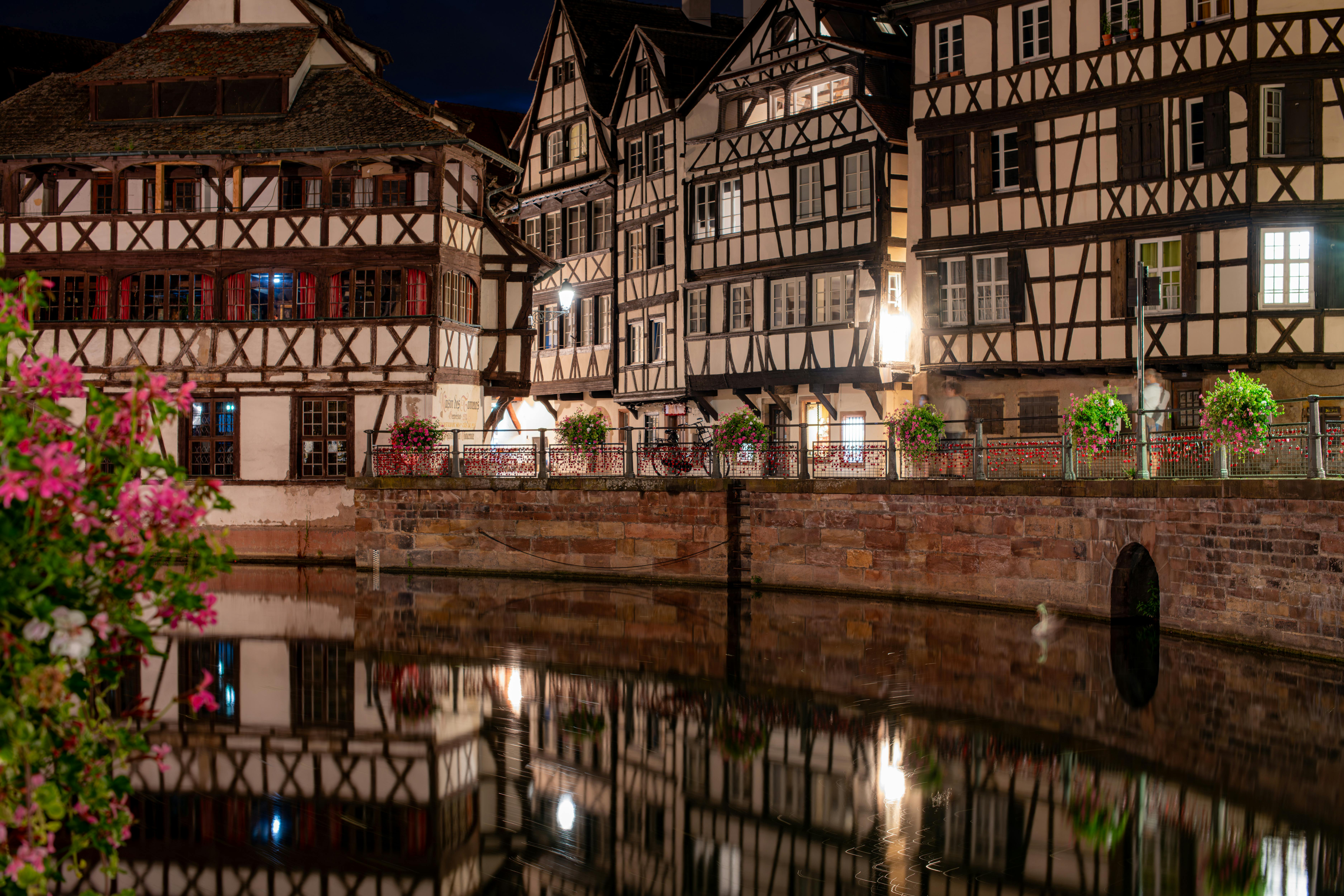 Charming Night View of Historic Strasbourg Buildings · Free Stock Photo
