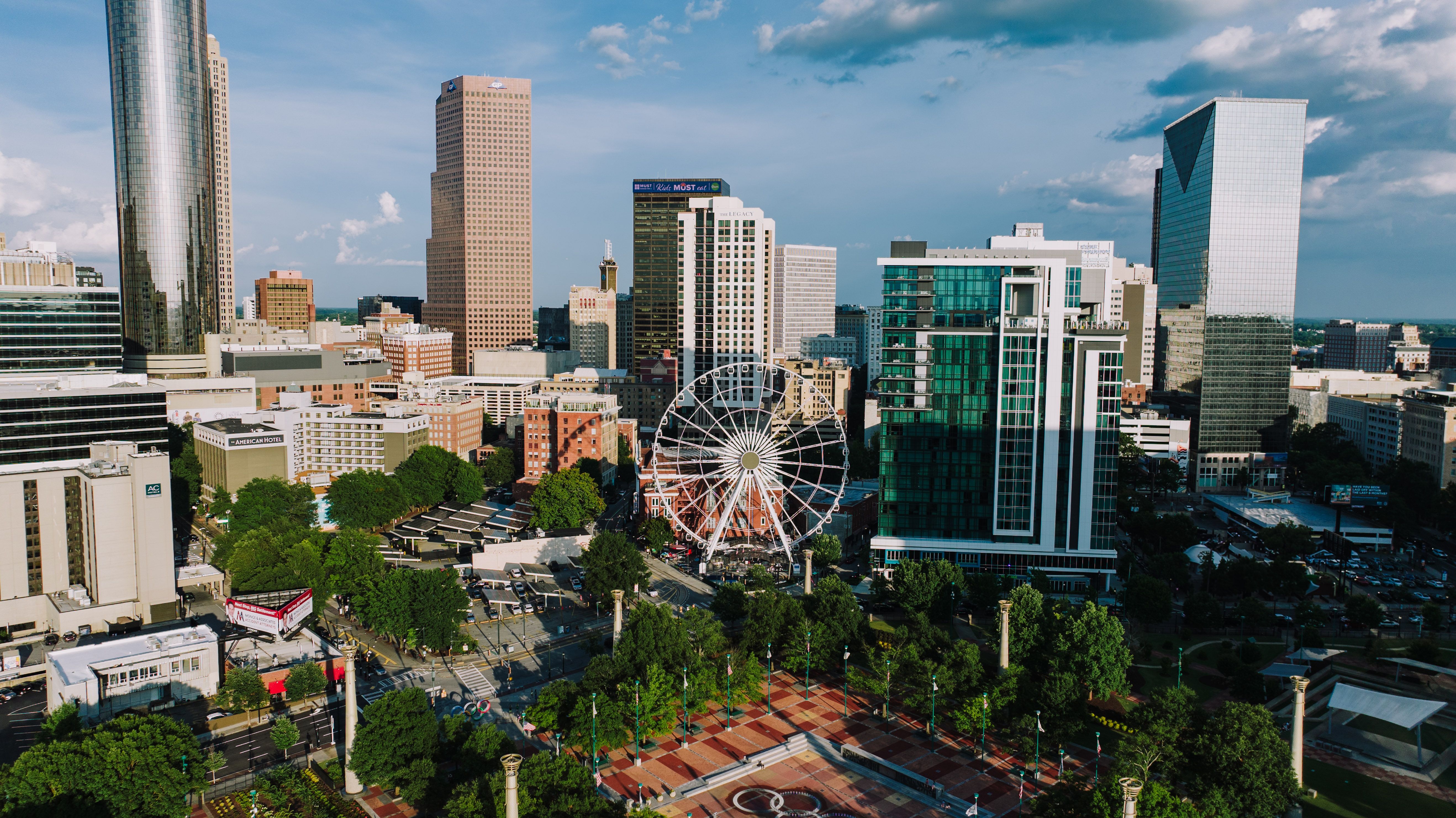 Aerial View of Downtown Atlanta Skyline · Free Stock Photo