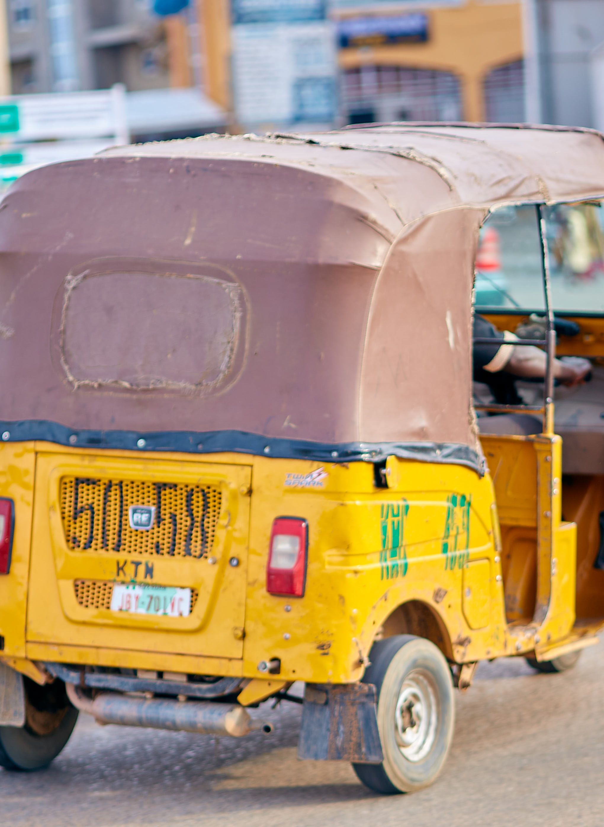 Colorful Auto Rickshaw on City Street · Free Stock Photo