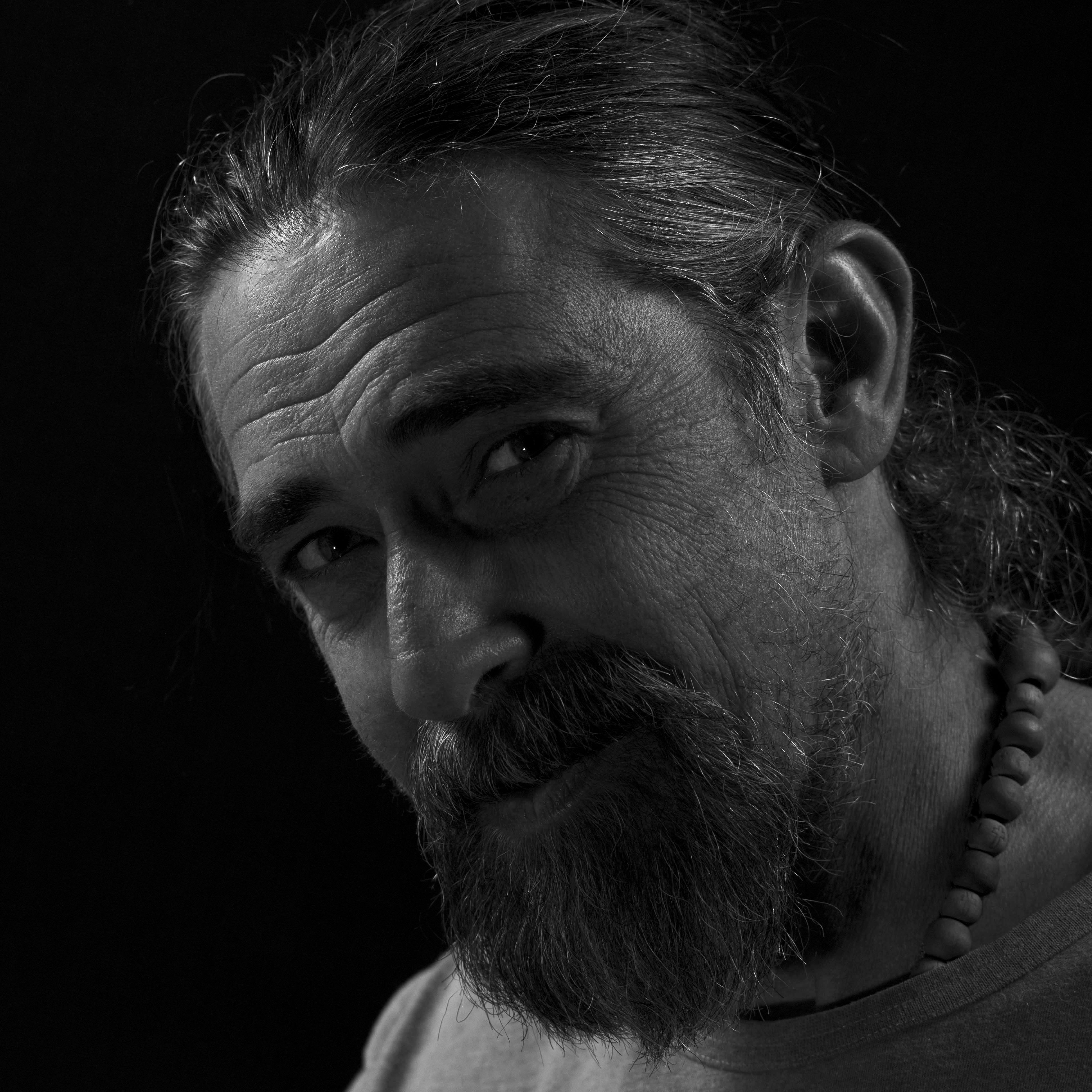 Expressive Black and White Portrait of a Man · Free Stock Photo