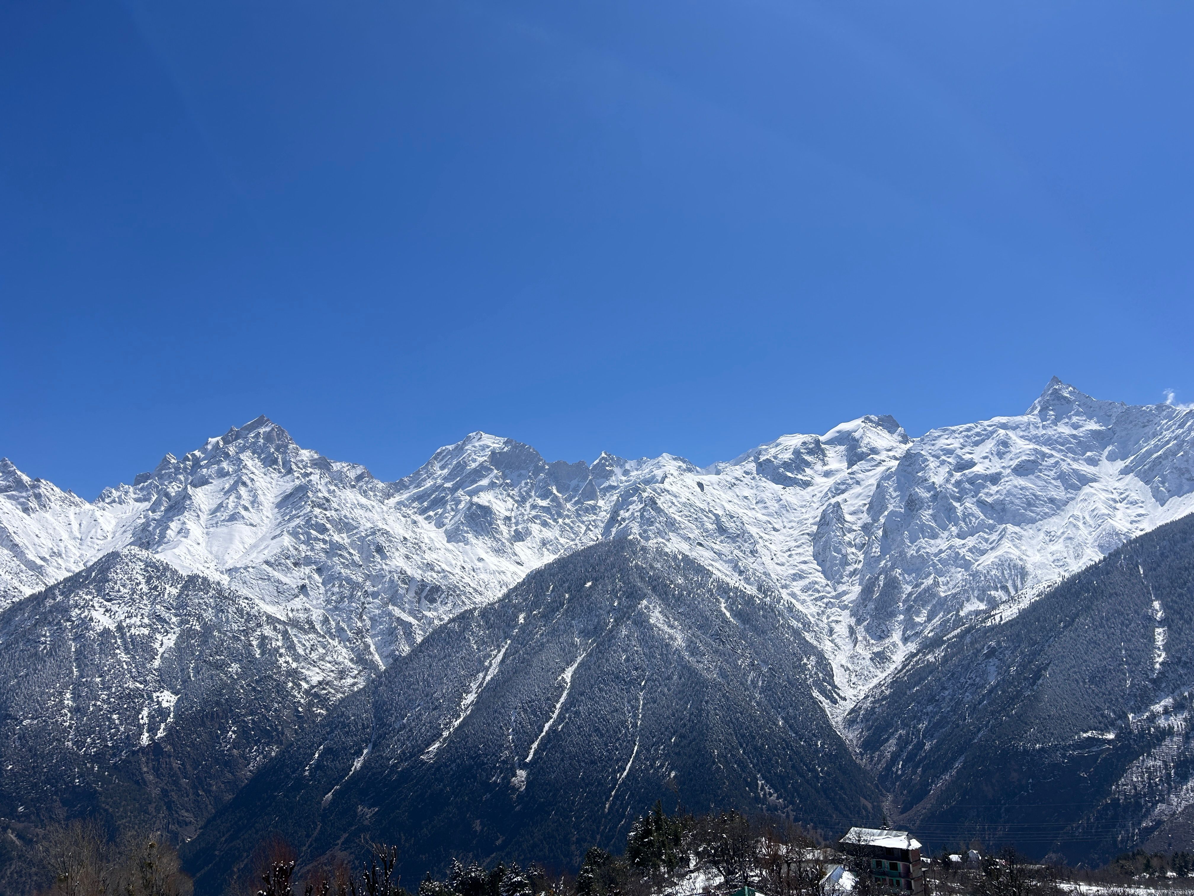 Snow-Covered Peaks in Kalpa, Himachal Pradesh · Free Stock Photo