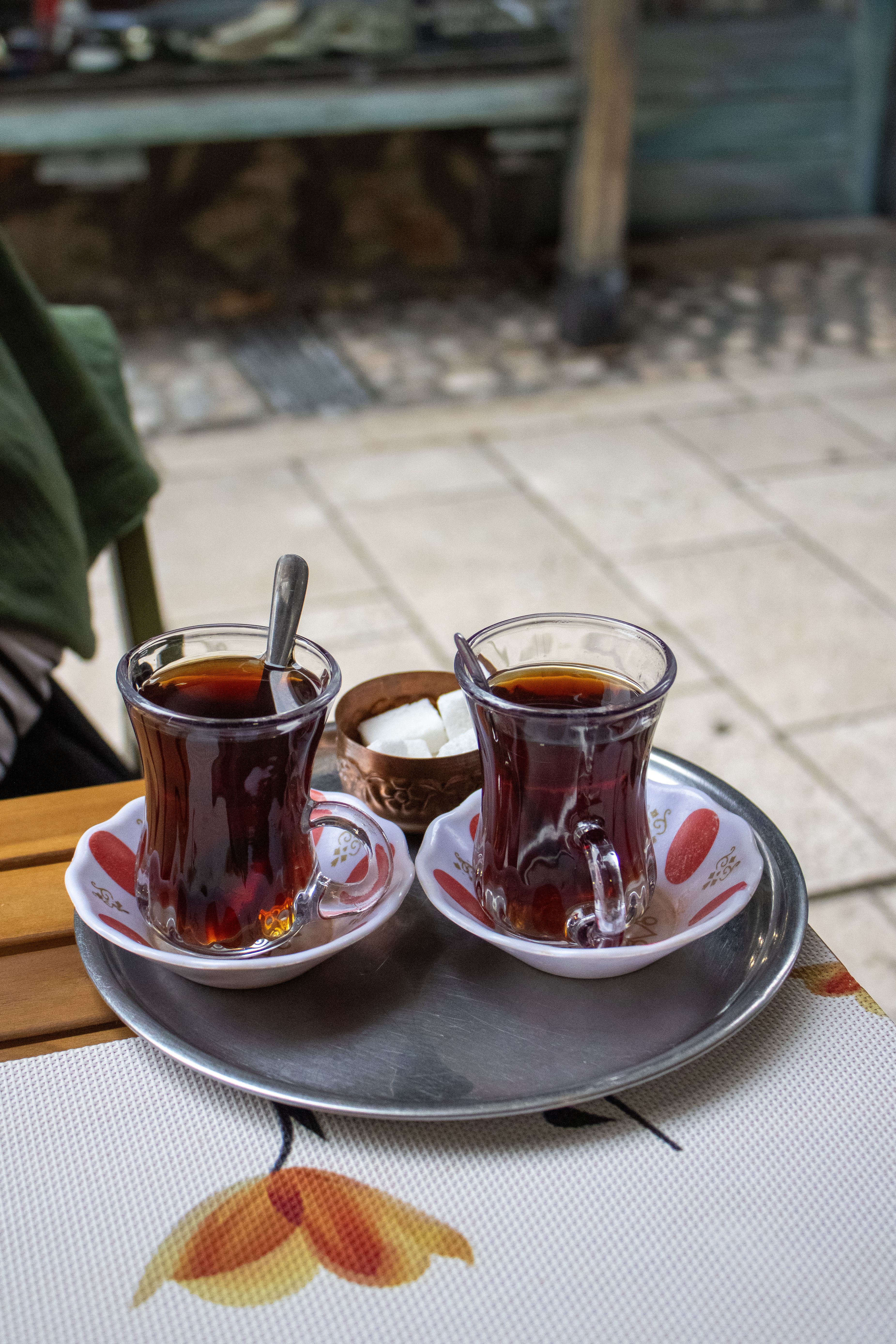 Traditional Bosnian Tea Set in Outdoor Café · Free Stock Photo