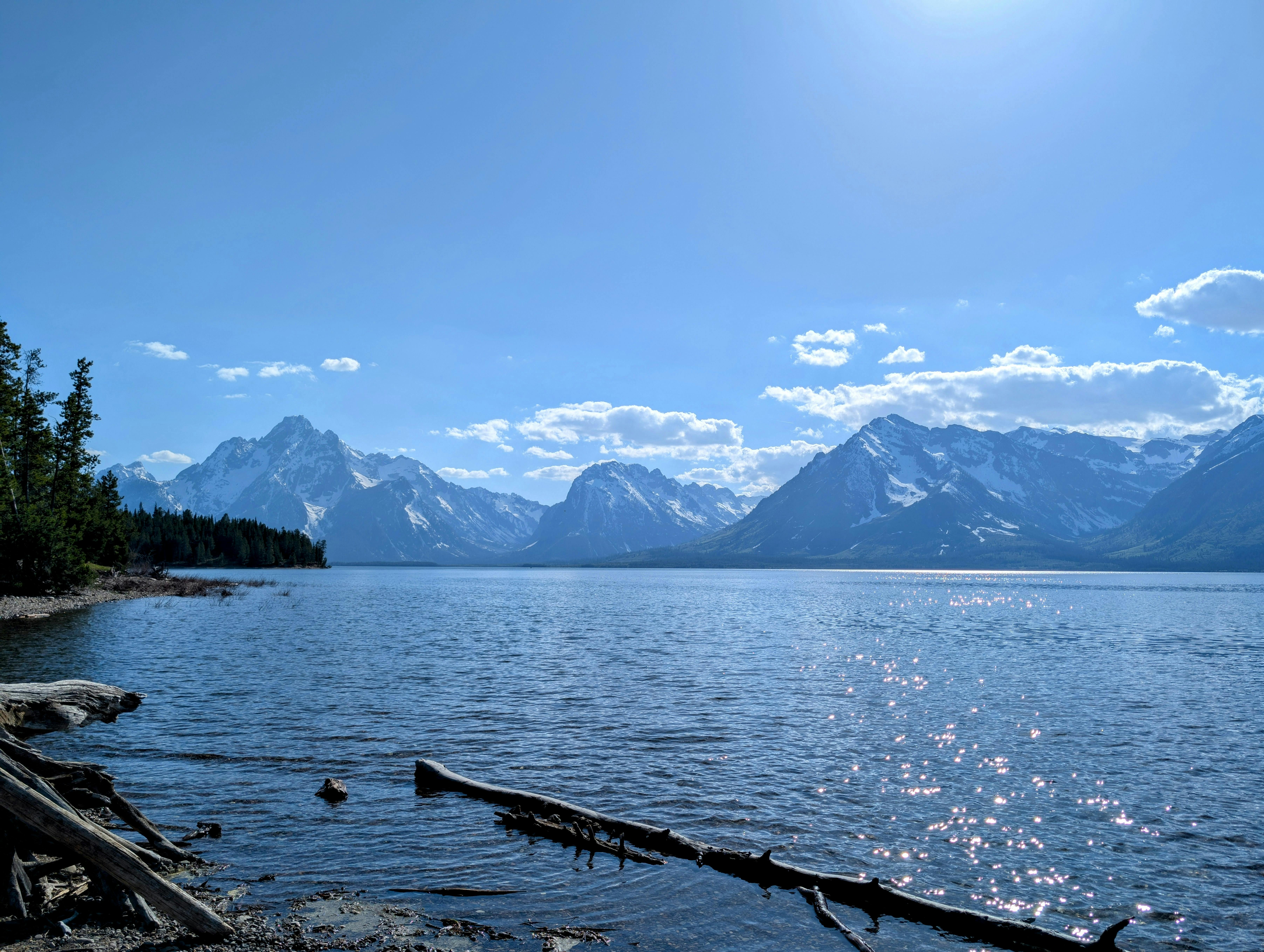 Scenic View of Colter Bay with Teton Mountains · Free Stock Photo