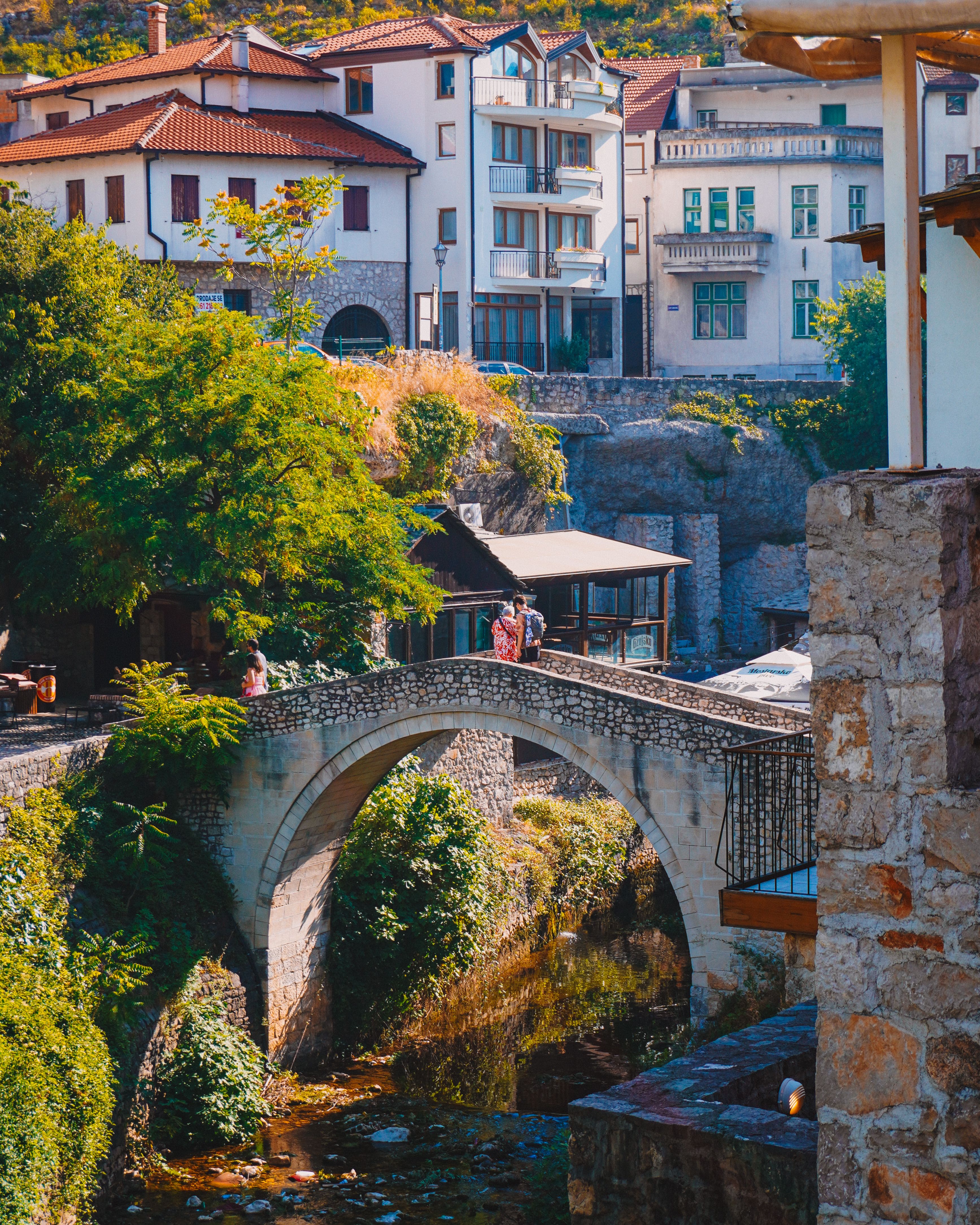 Charming Medieval Bridge in Quaint Mediterranean Village · Free Stock Photo