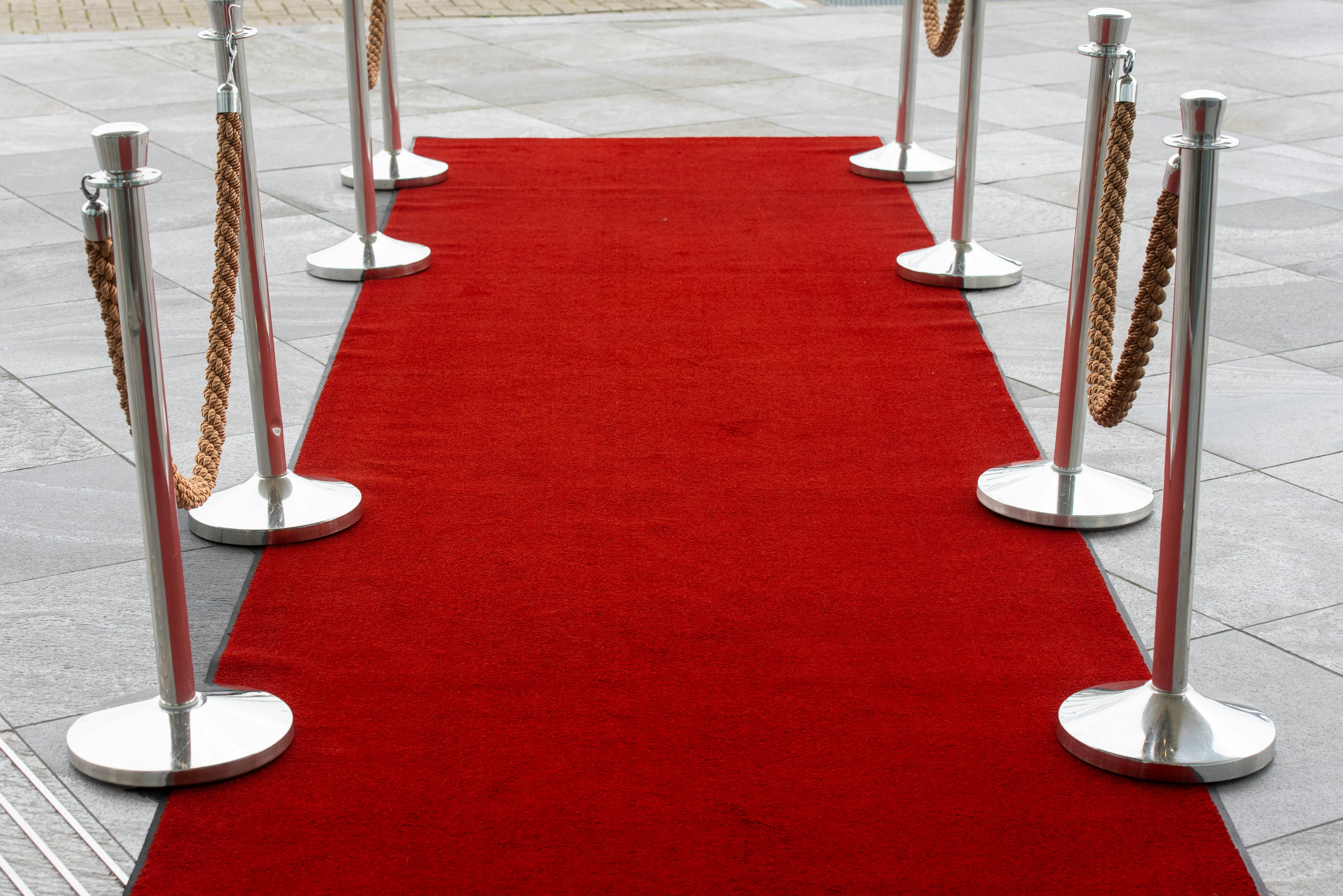 Red Carpet Event Entrance with Stanchions · Free Stock Photo