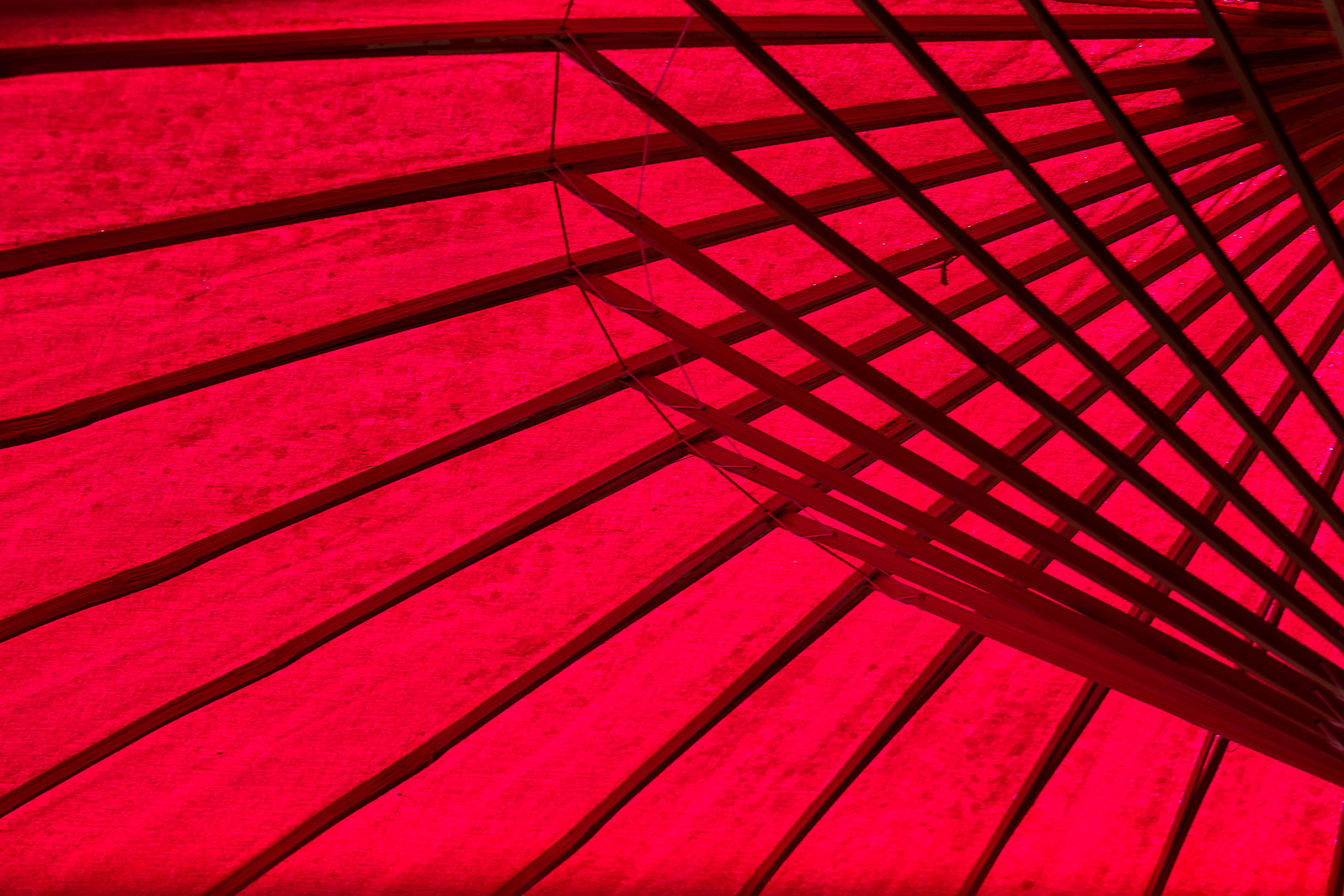 Close-up View of Traditional Red Parasol · Free Stock Photo
