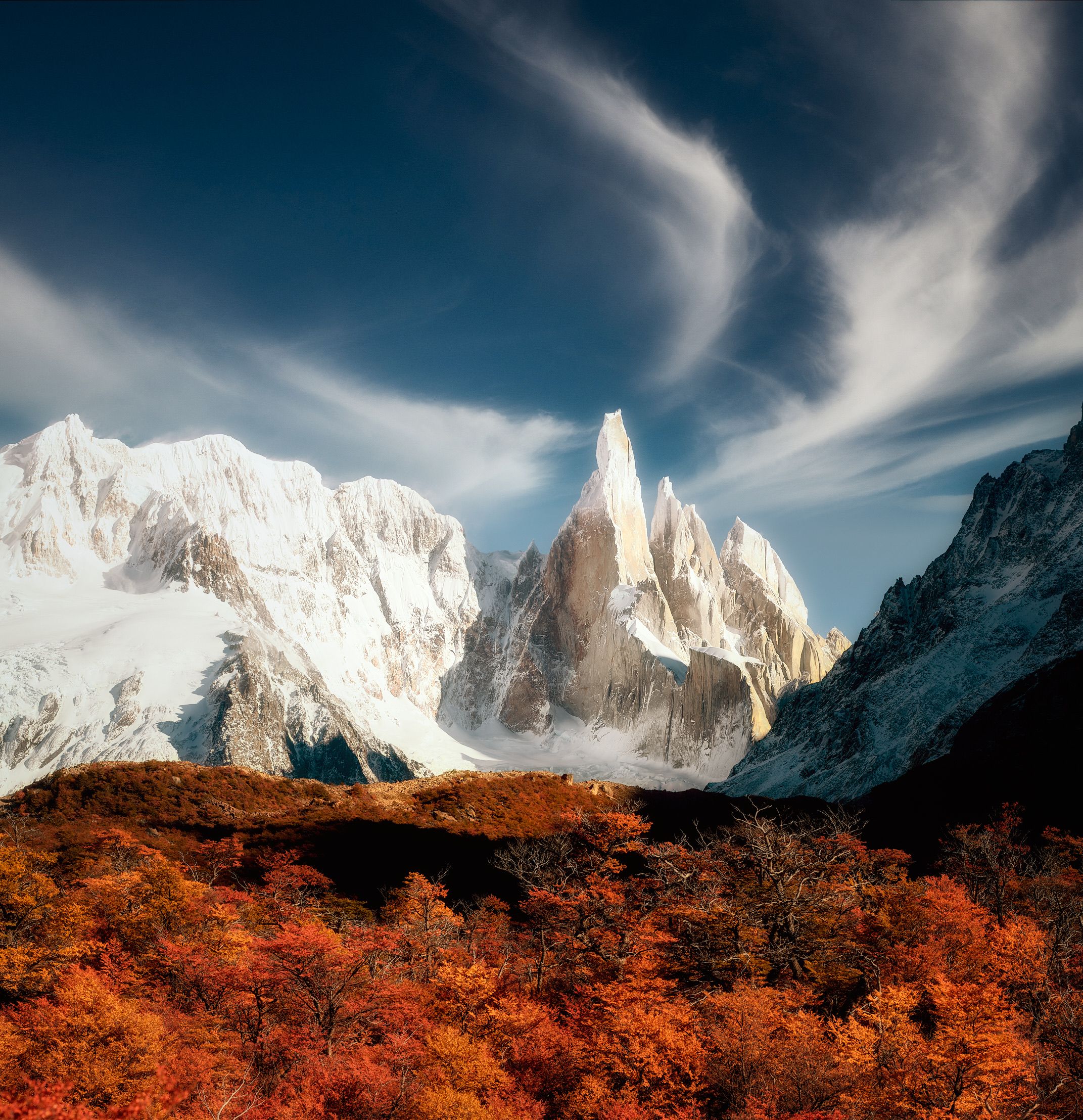 Spectacular Autumn Scene of Fitz Roy Mountain · Free Stock Photo