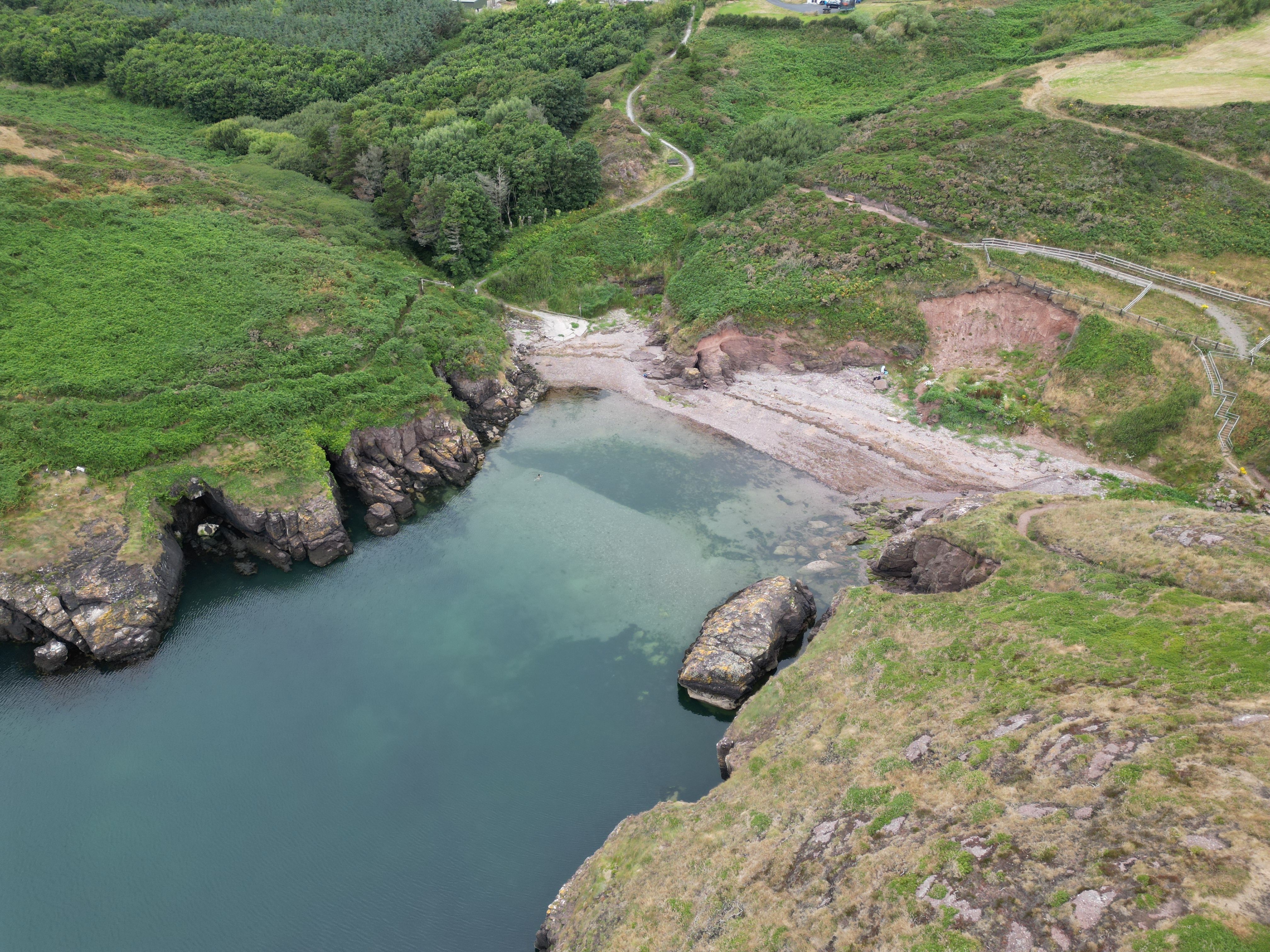 Stunning Aerial View of Irish Coastline Cove · Free Stock Photo