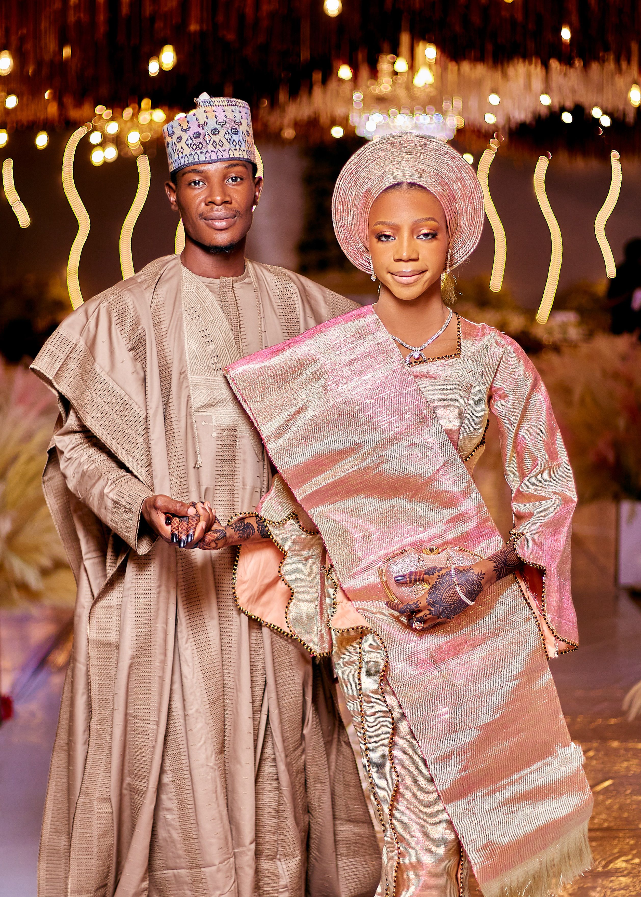 Elegant Couple in Traditional Nigerian Attire at Event · Free Stock Photo