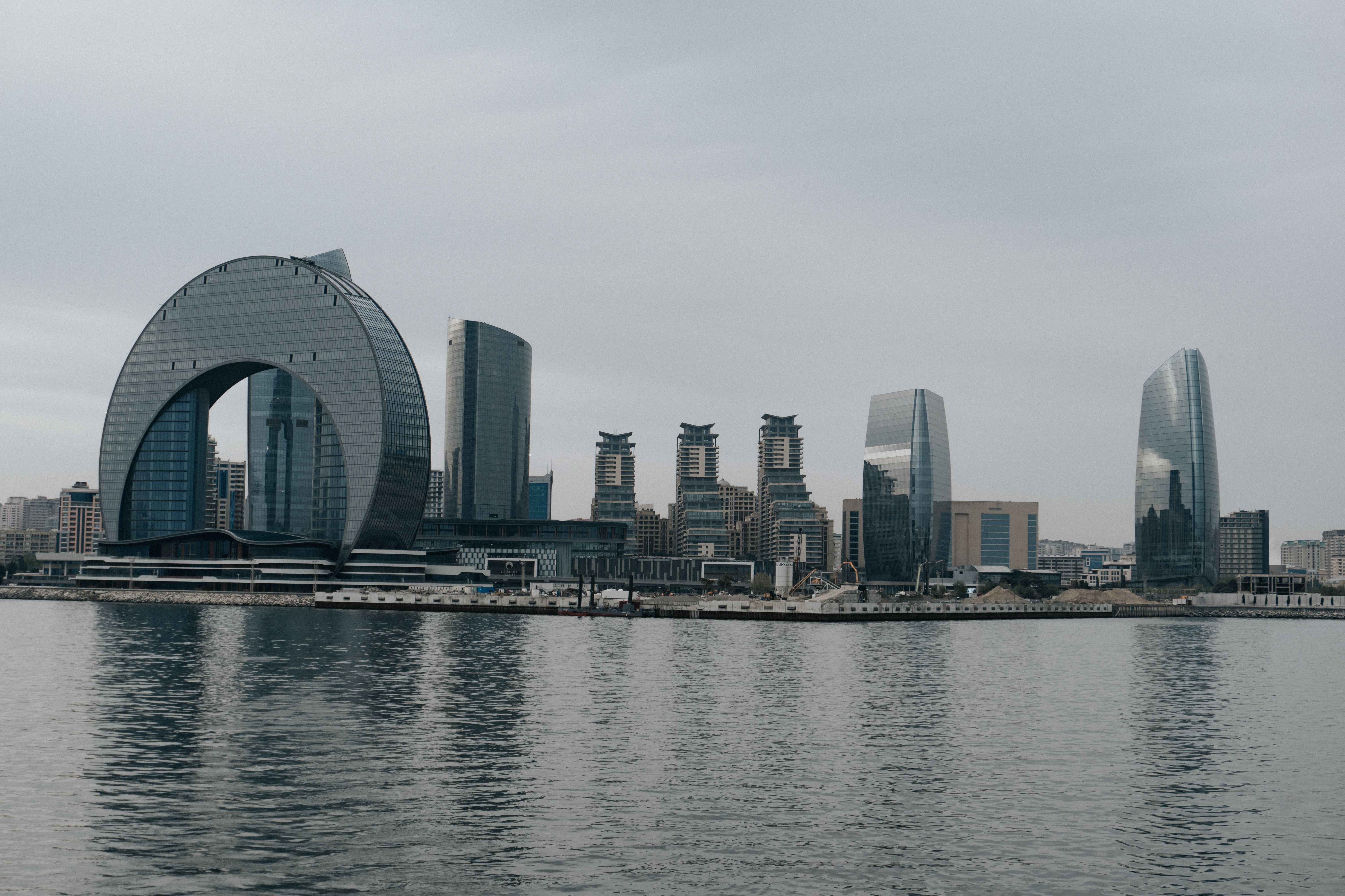 Modern Skyline of Baku with Iconic Architecture · Free Stock Photo