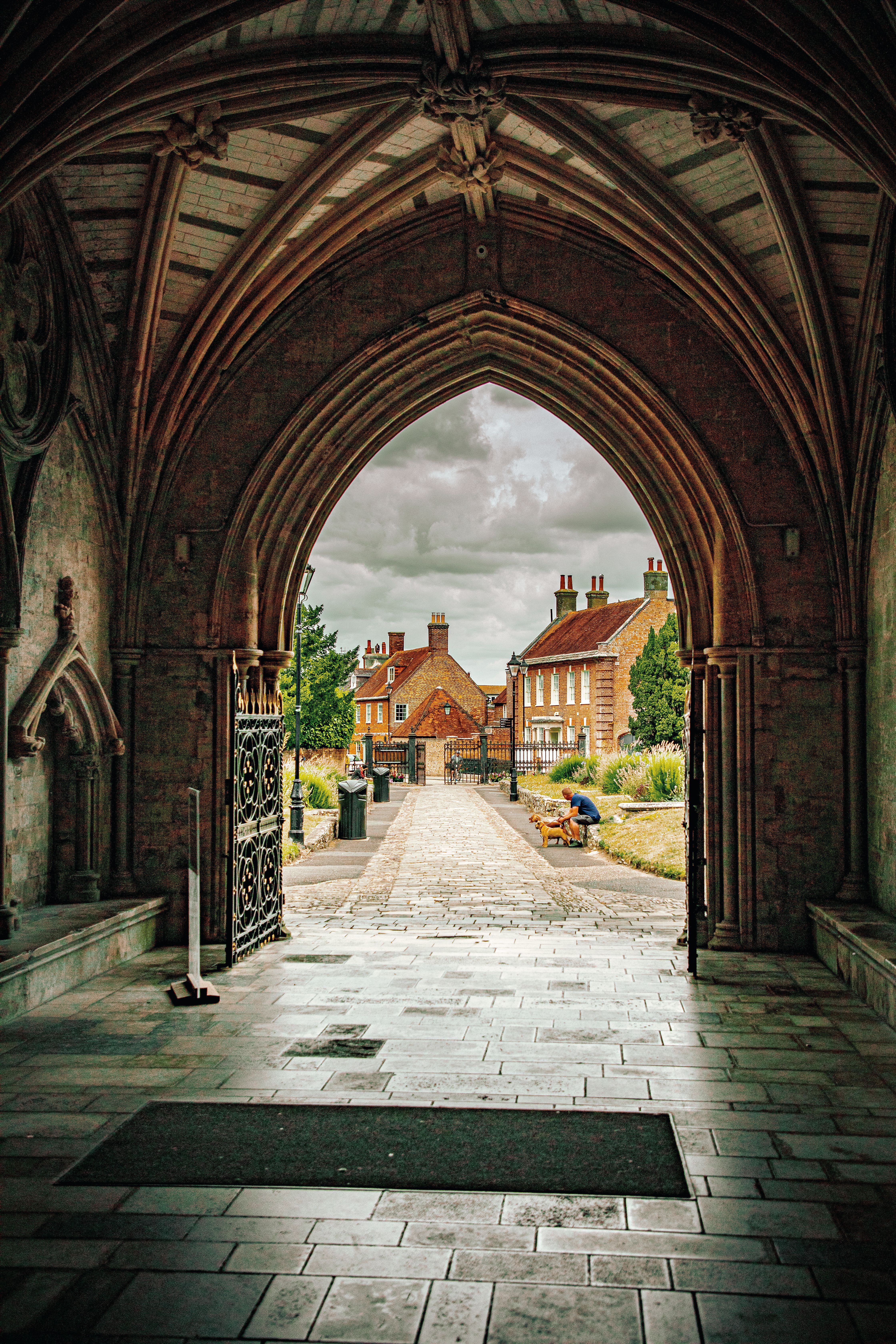 Historic Christchurch Priory Archway View · Free Stock Photo