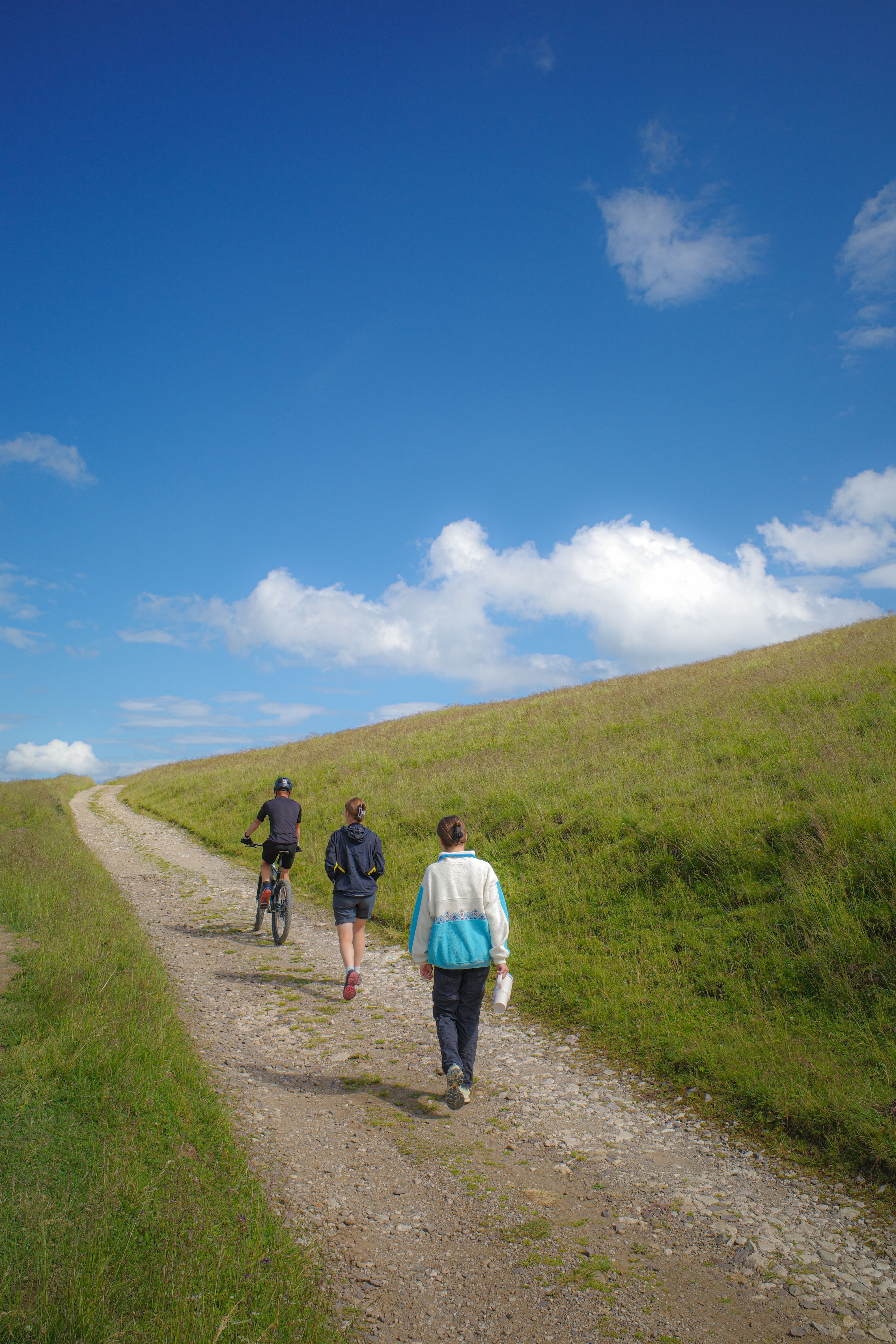 Cyclists and Walkers on Countryside Path · Free Stock Photo