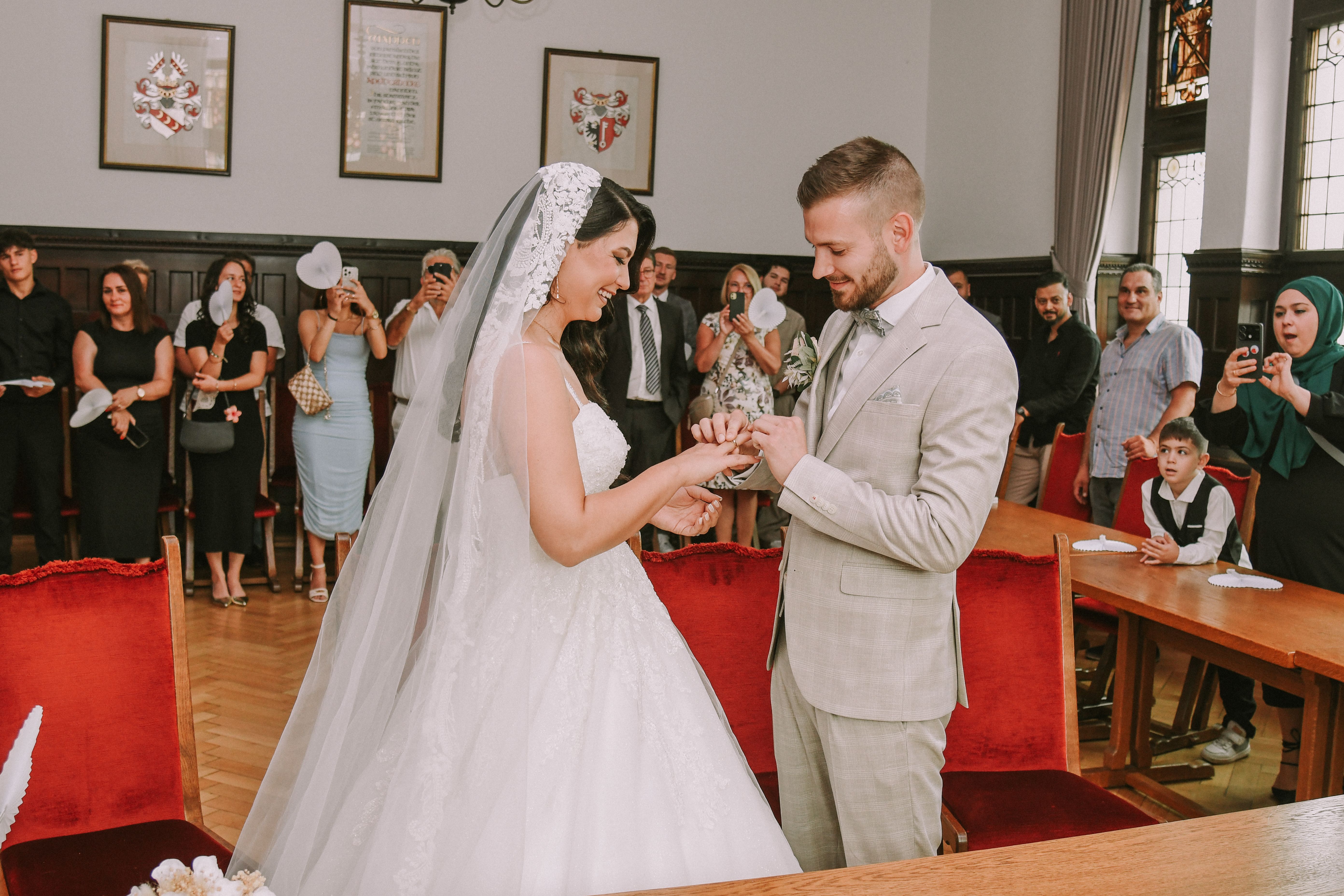Elegant Wedding Ceremony with Ring Exchange · Free Stock Photo