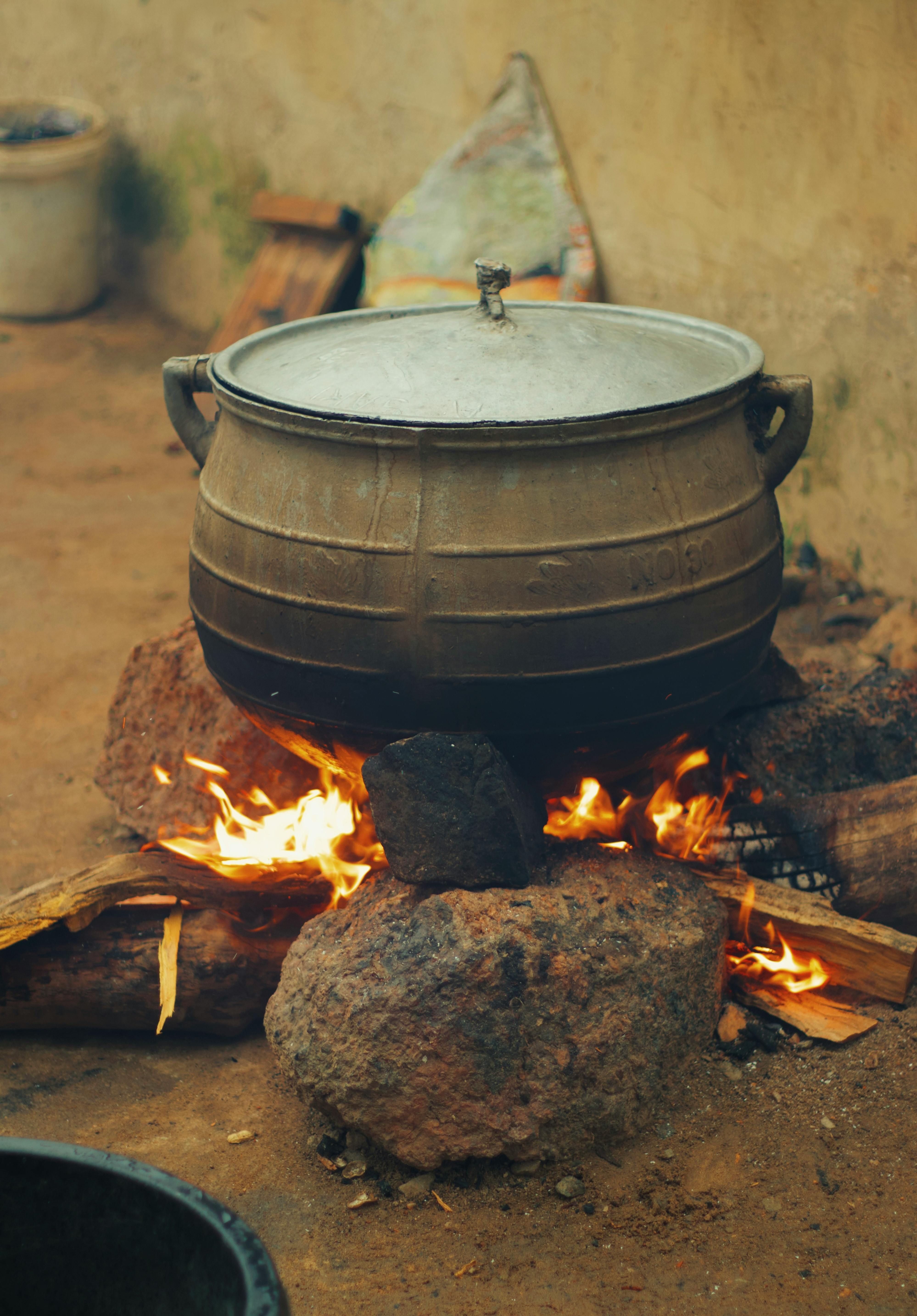 Traditional Nigerian Cooking Pot Over Open Fire · Free Stock Photo