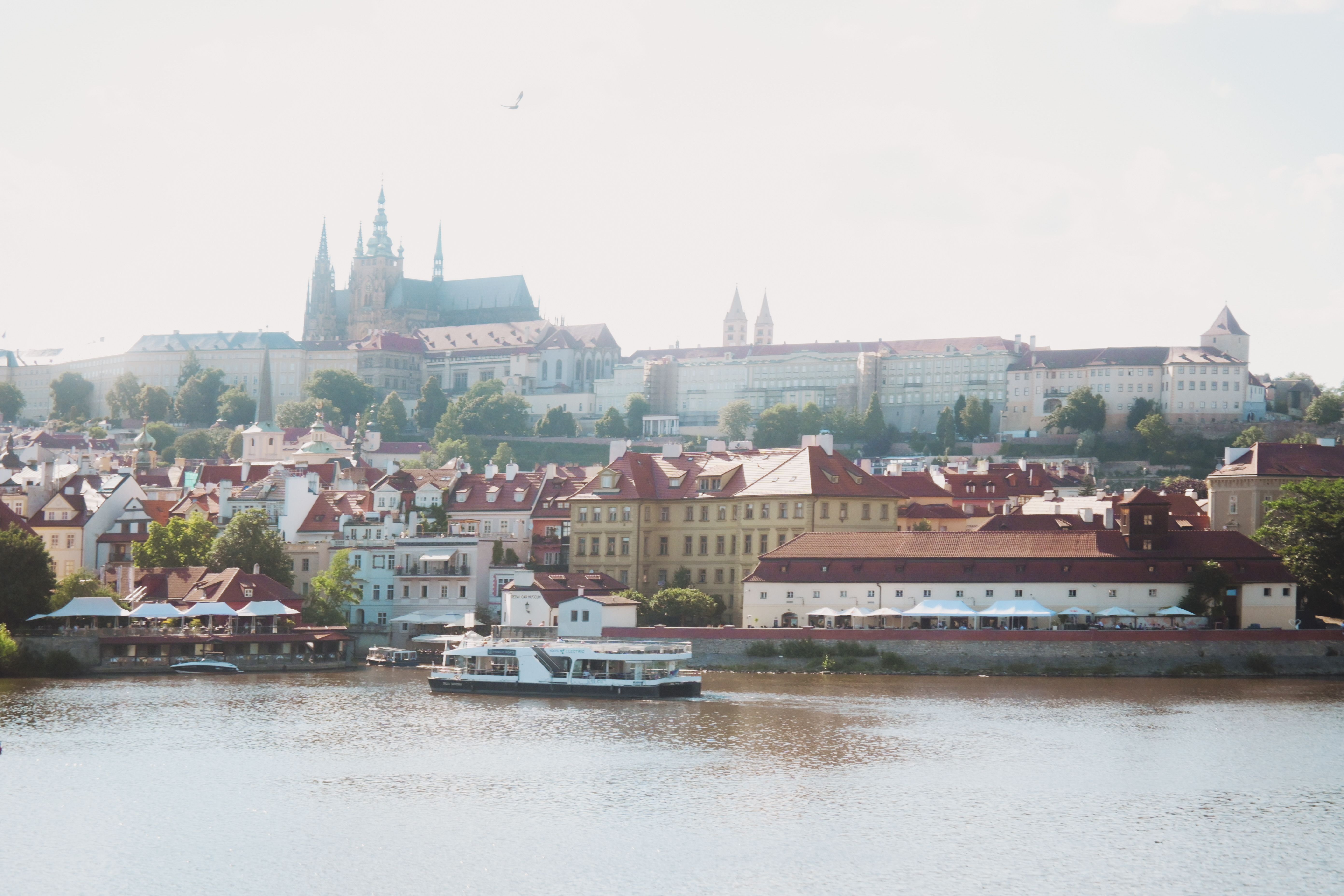 Scenic View of Prague Castle and Vltava River · Free Stock Photo