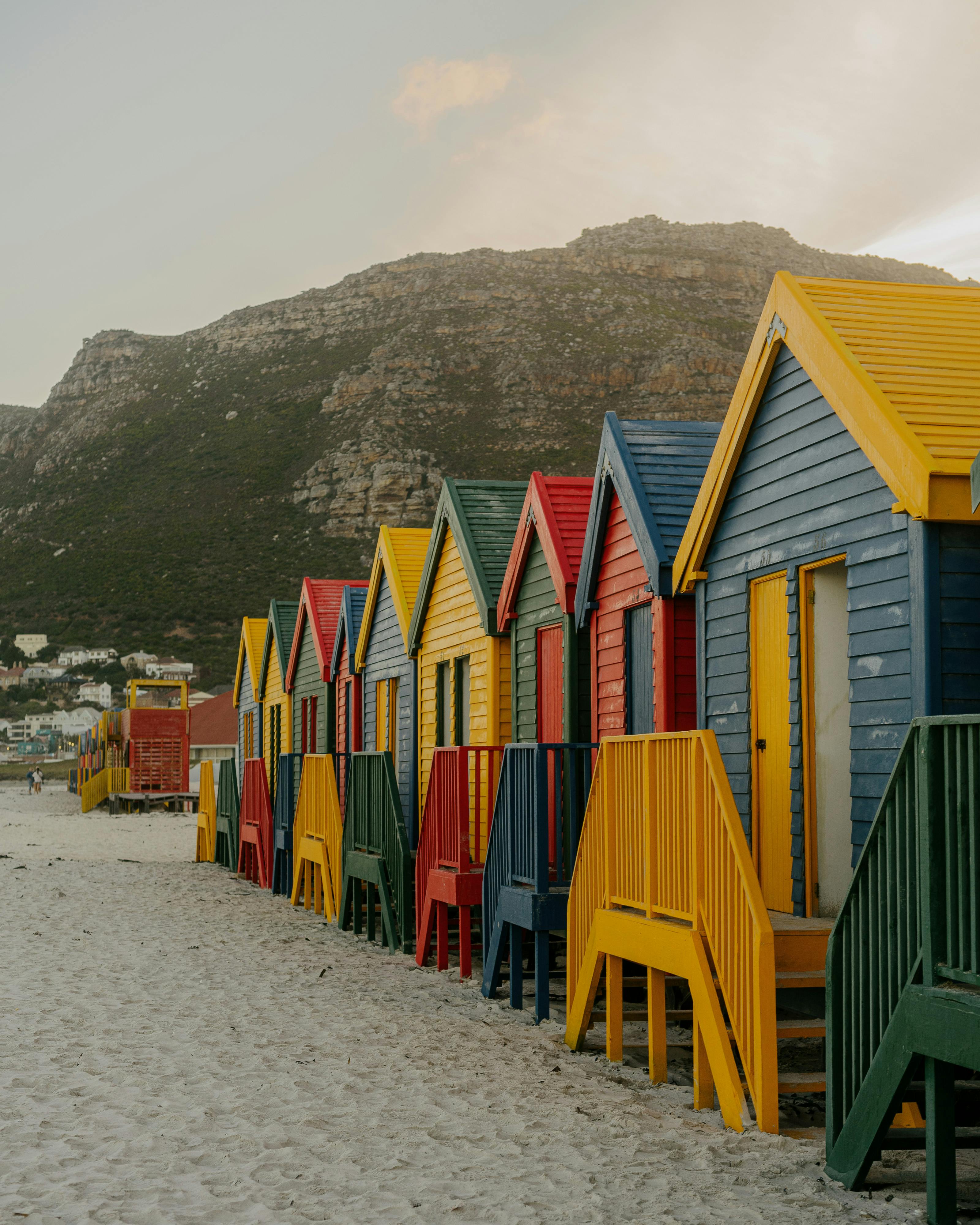 Colorful Beach Huts in Muizenberg, South Africa · Free Stock Photo