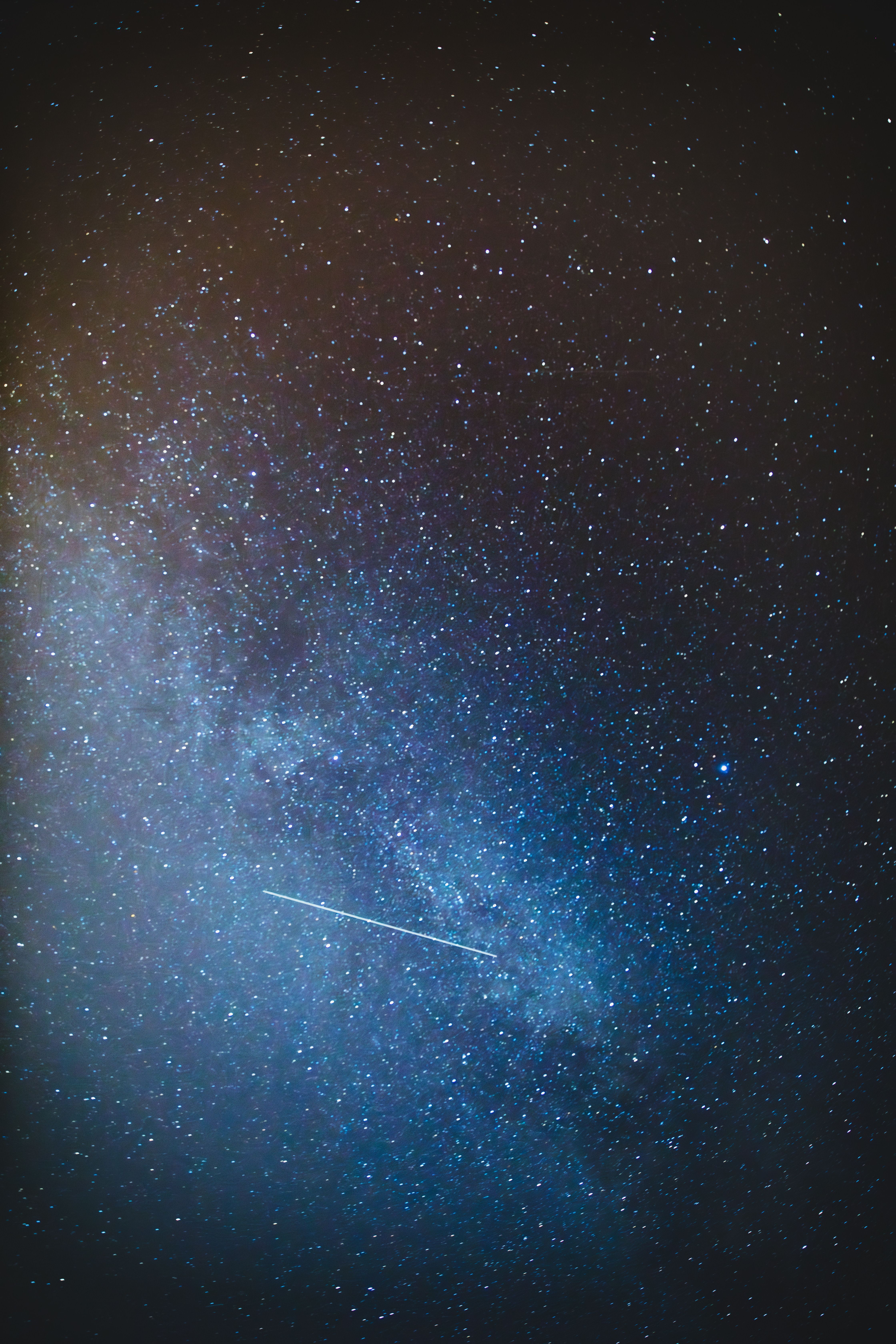 Starry Night Sky with Shooting Star Milky Way View · Free Stock Photo