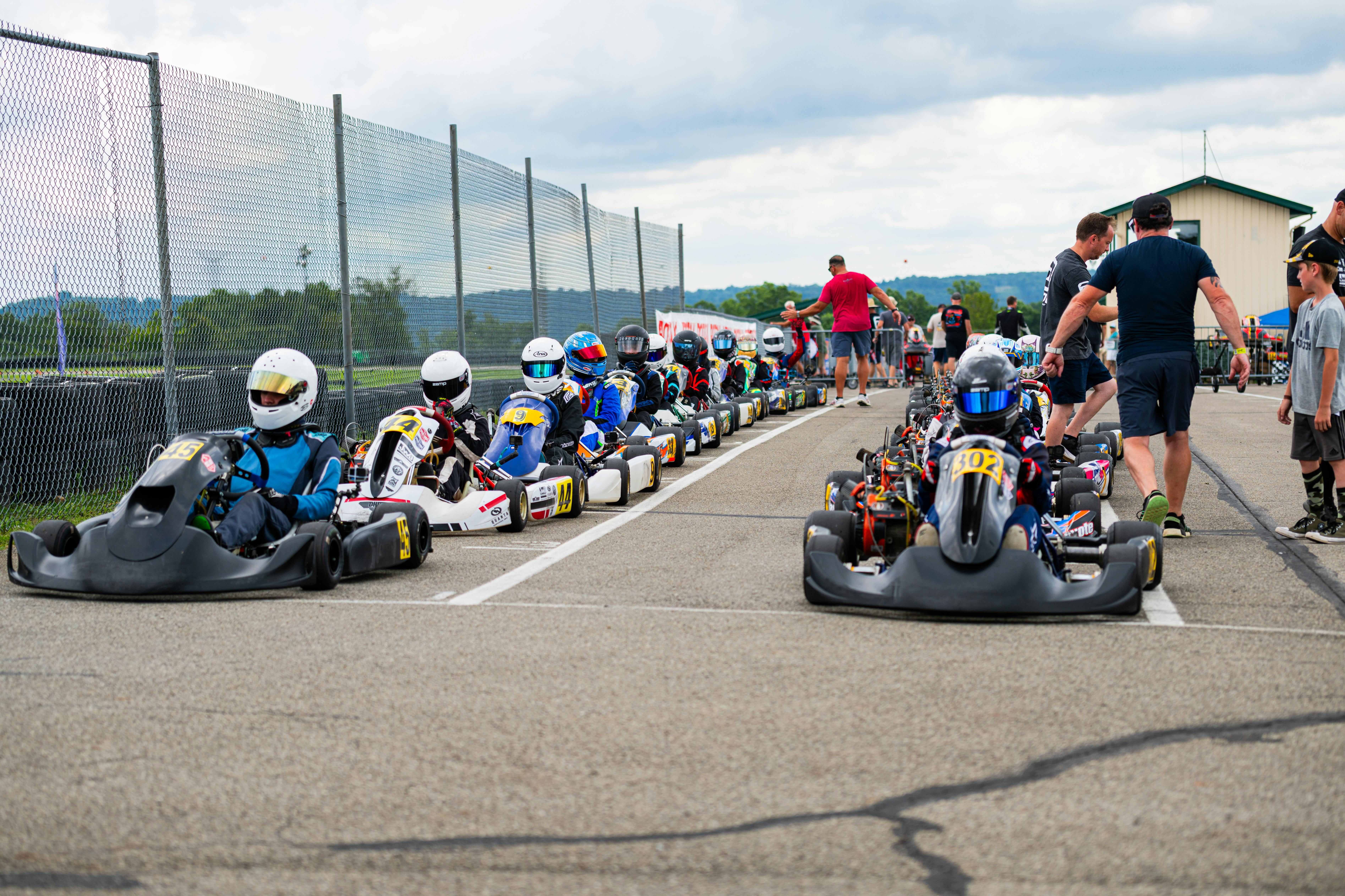 Kart Racing Competition Line-up in Wampum · Free Stock Photo